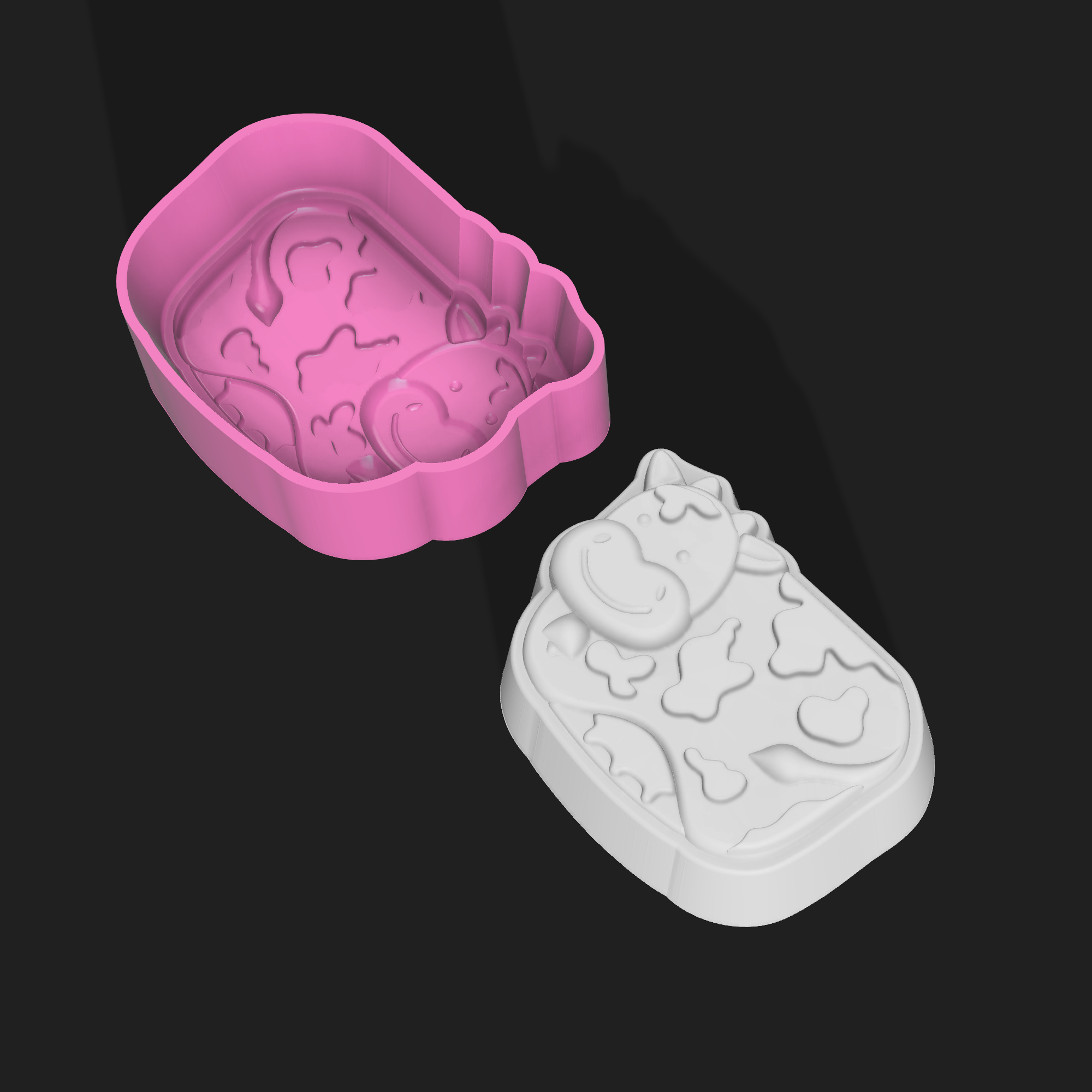 Cow Bath Bomb Mold STL file for vacuum forming and 3D printi | Inspire ...