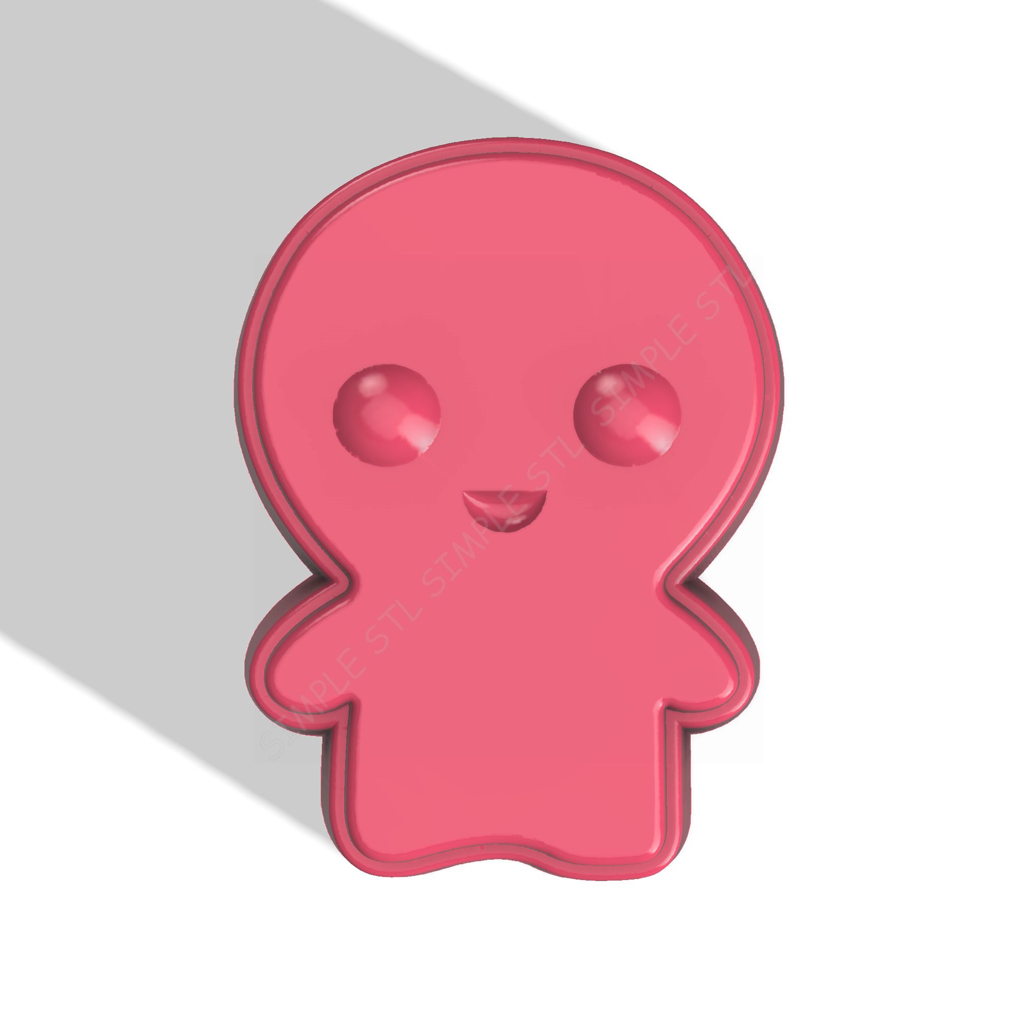 Cute ghost stl FILE for vacuum forming and 3D printing | Inspire Uplift