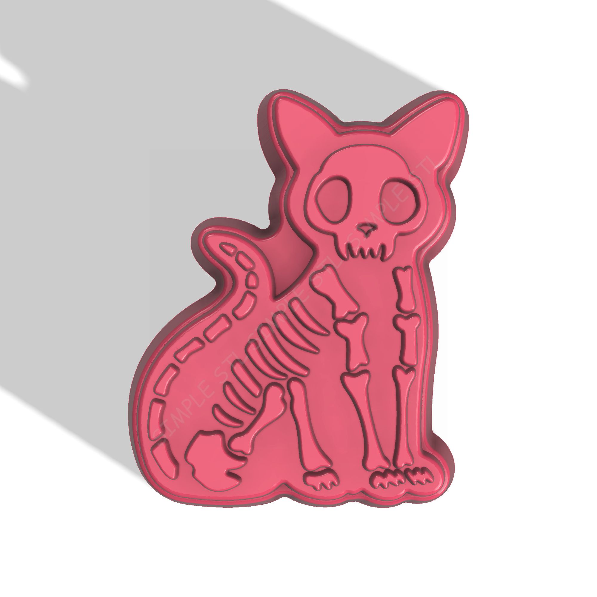 Skeleton Cat stl FILE for vacuum forming and 3D printing | Inspire Uplift