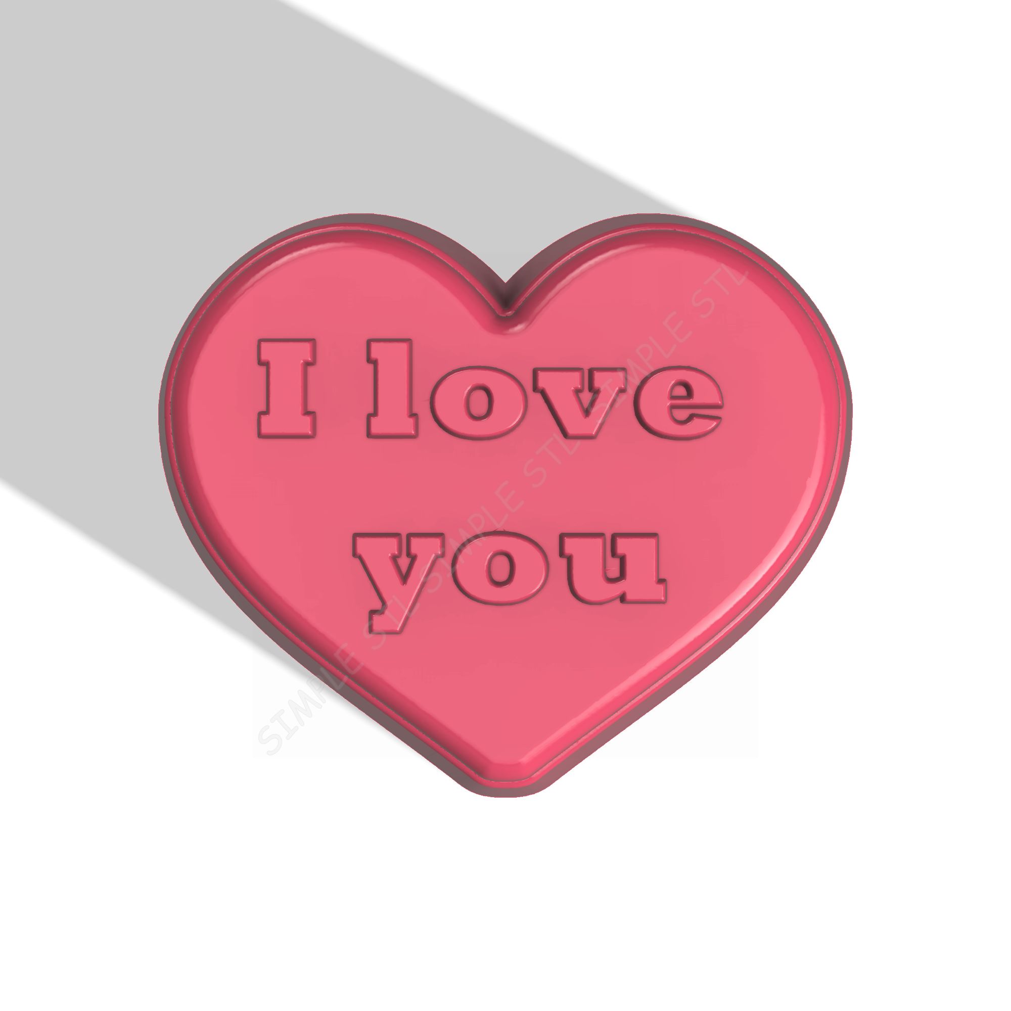 I love you STL FILE for vacuum forming and 3D printing | Inspire Uplift