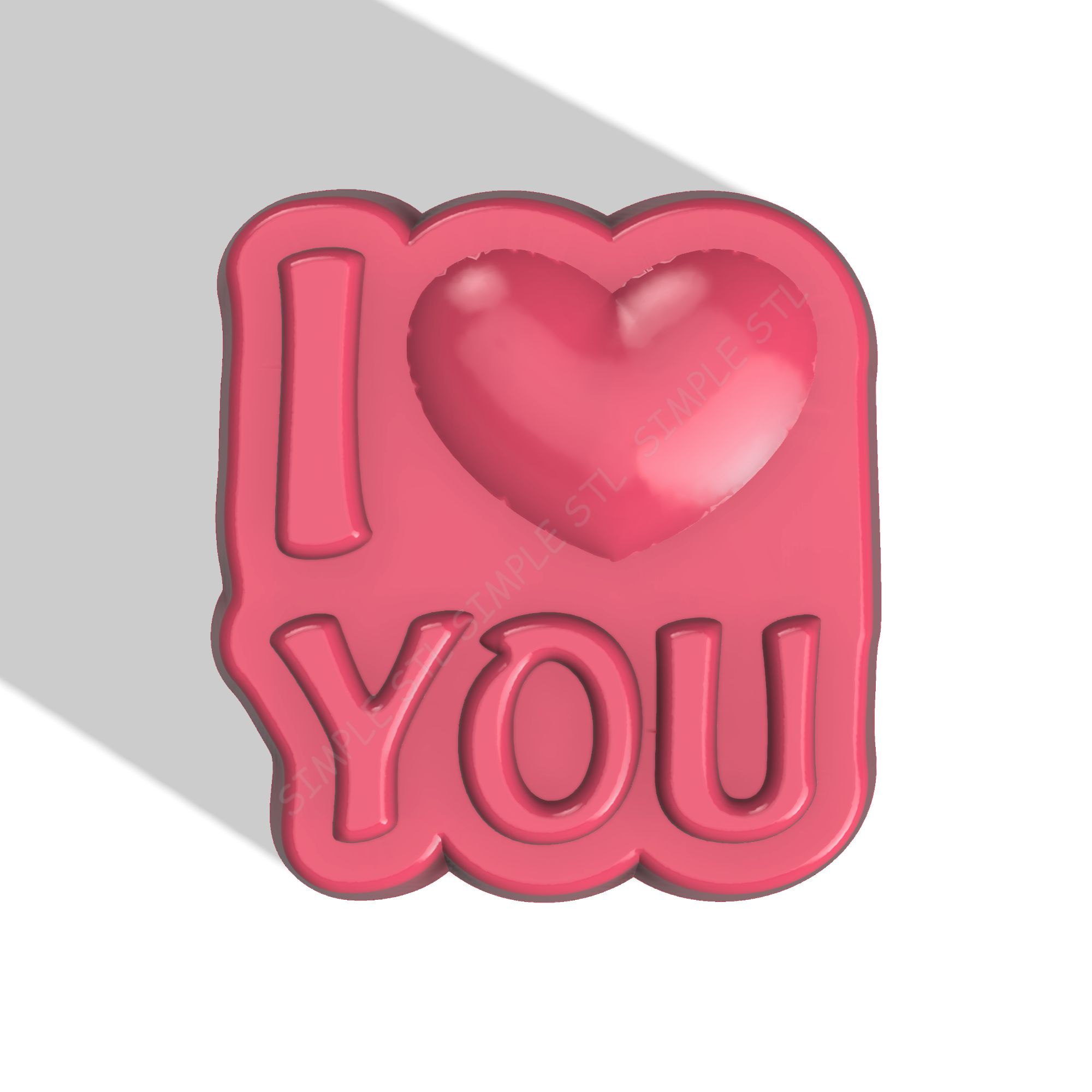 I love you STL FILE for vacuum forming and 3D printing 1 | Inspire Uplift