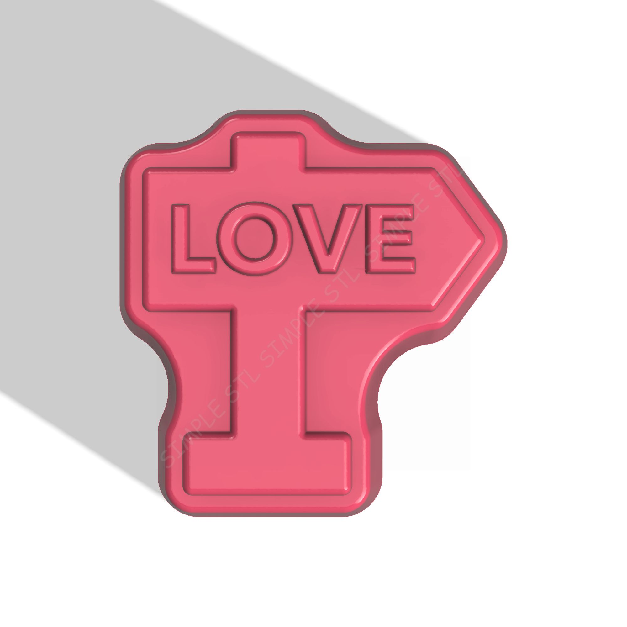 Love sign STL FILE for vacuum forming and 3D printing | Inspire Uplift