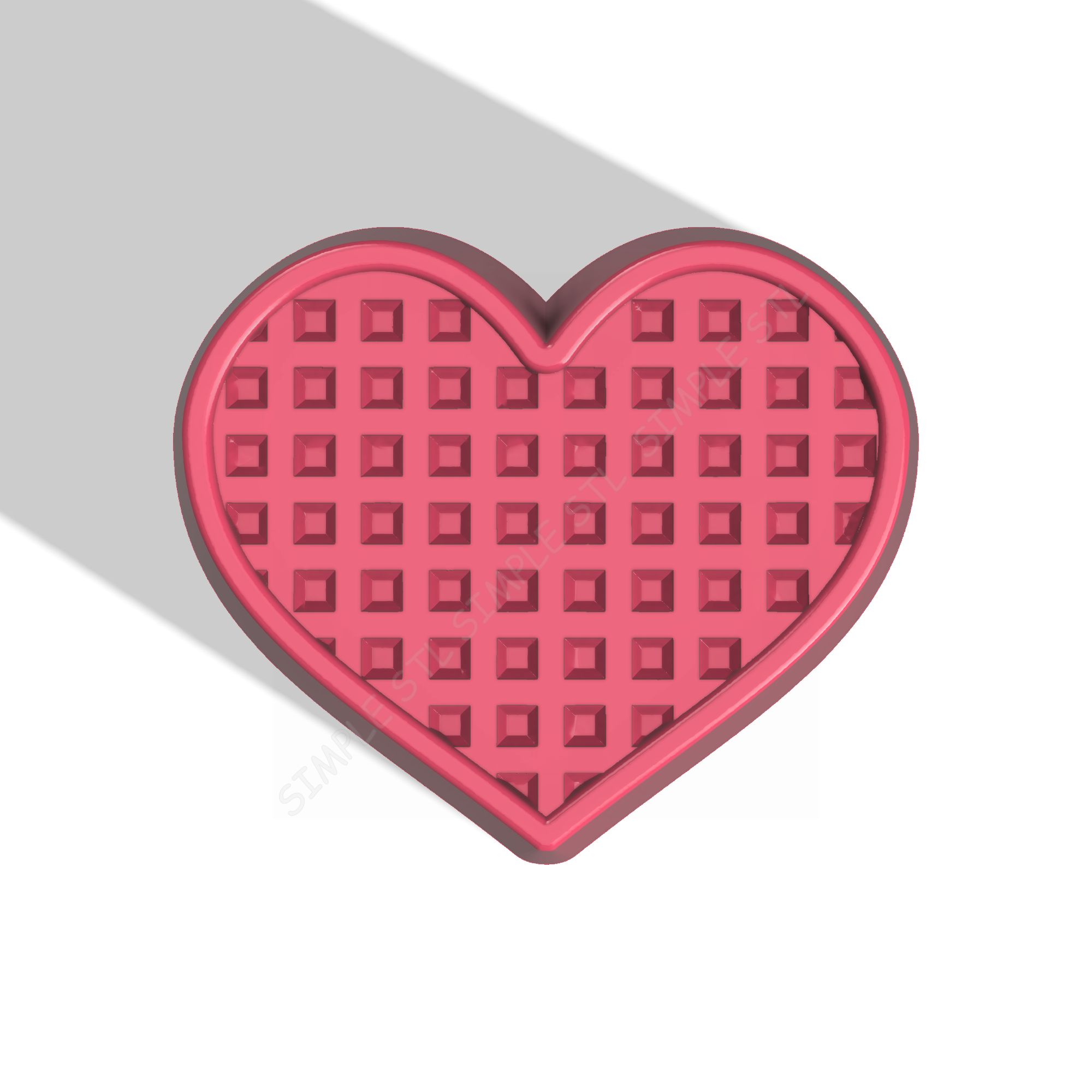 Waffle heart STL FILE for vacuum forming and 3D printing | Inspire Uplift