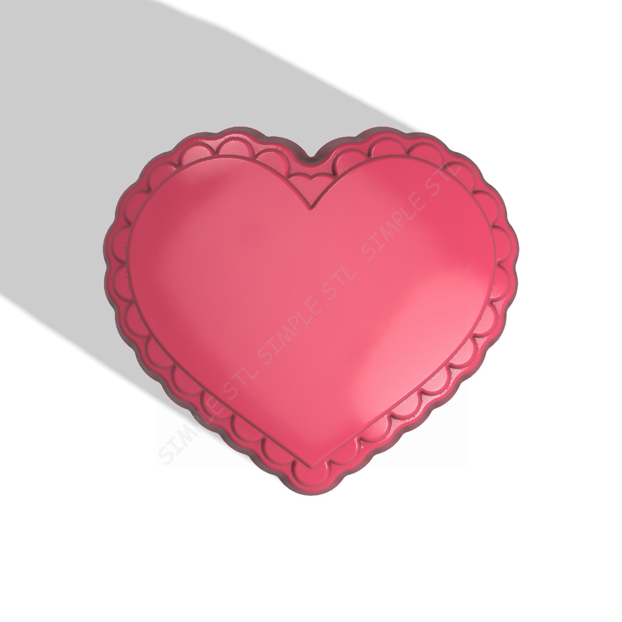 Wavy heart STL FILE for vacuum forming and 3D printing | Inspire Uplift