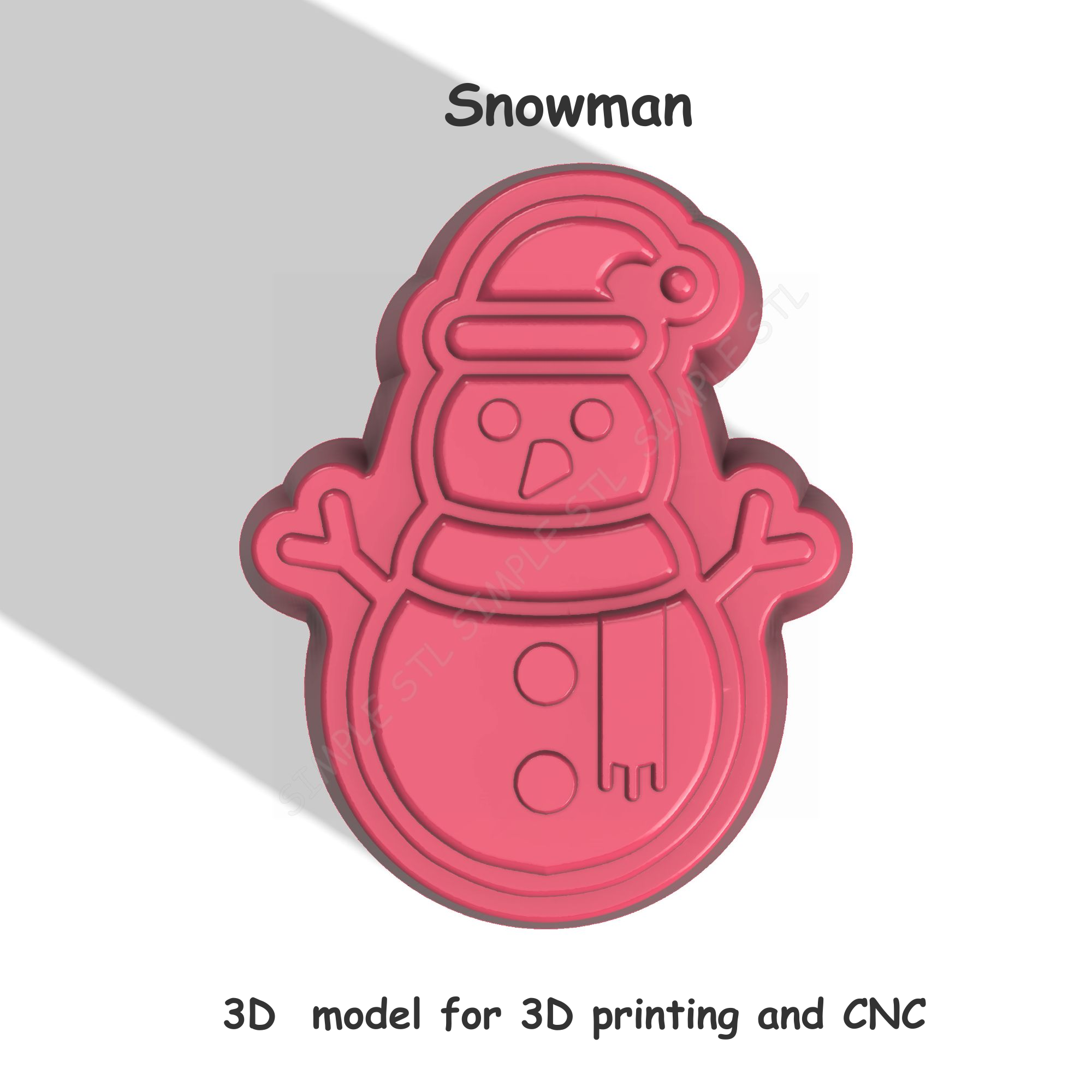 Snowman Stl File for vacuum forming and 3D printing 6 | Inspire Uplift