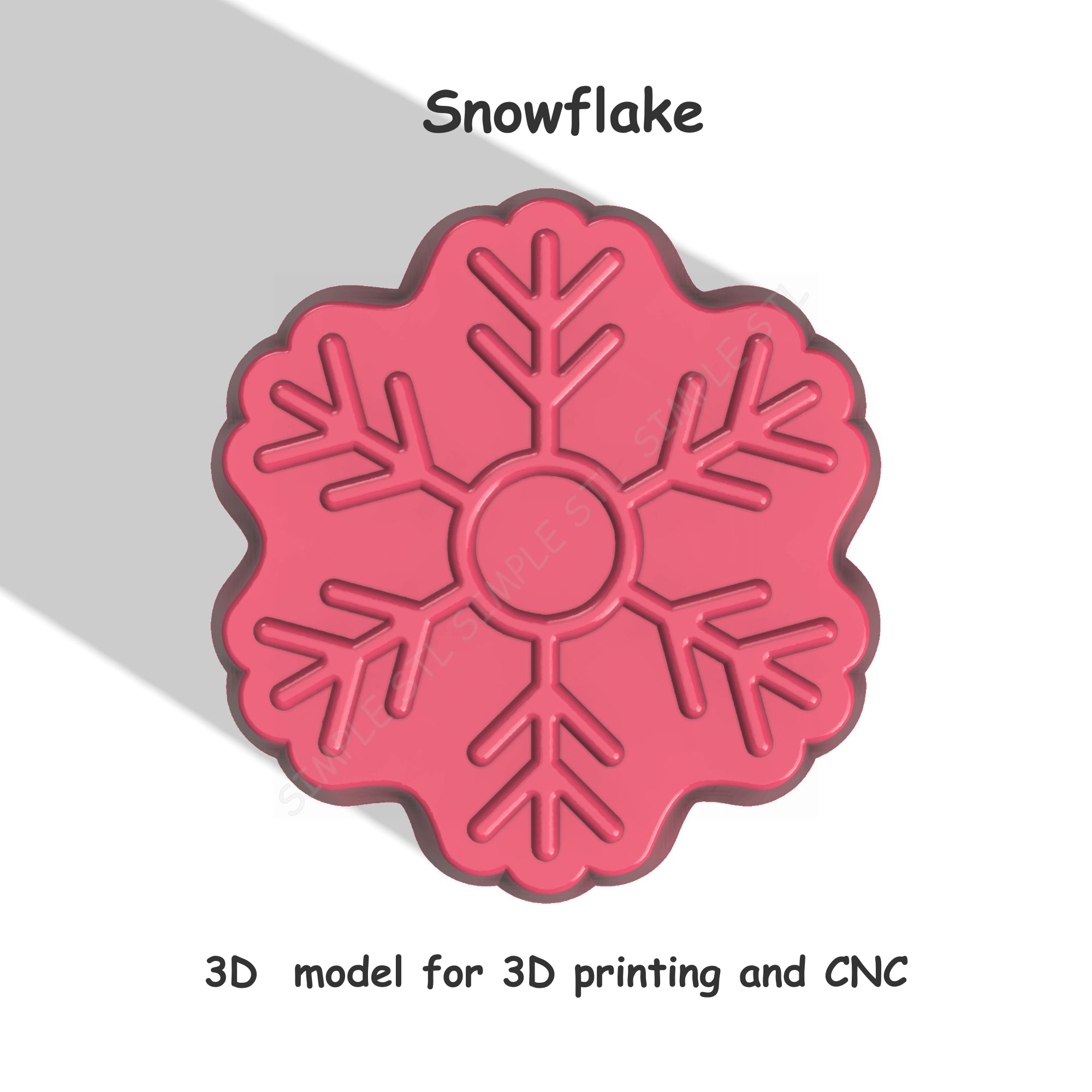Snowflake stl FILE for vacuum forming and 3D printing 1 | Inspire Uplift