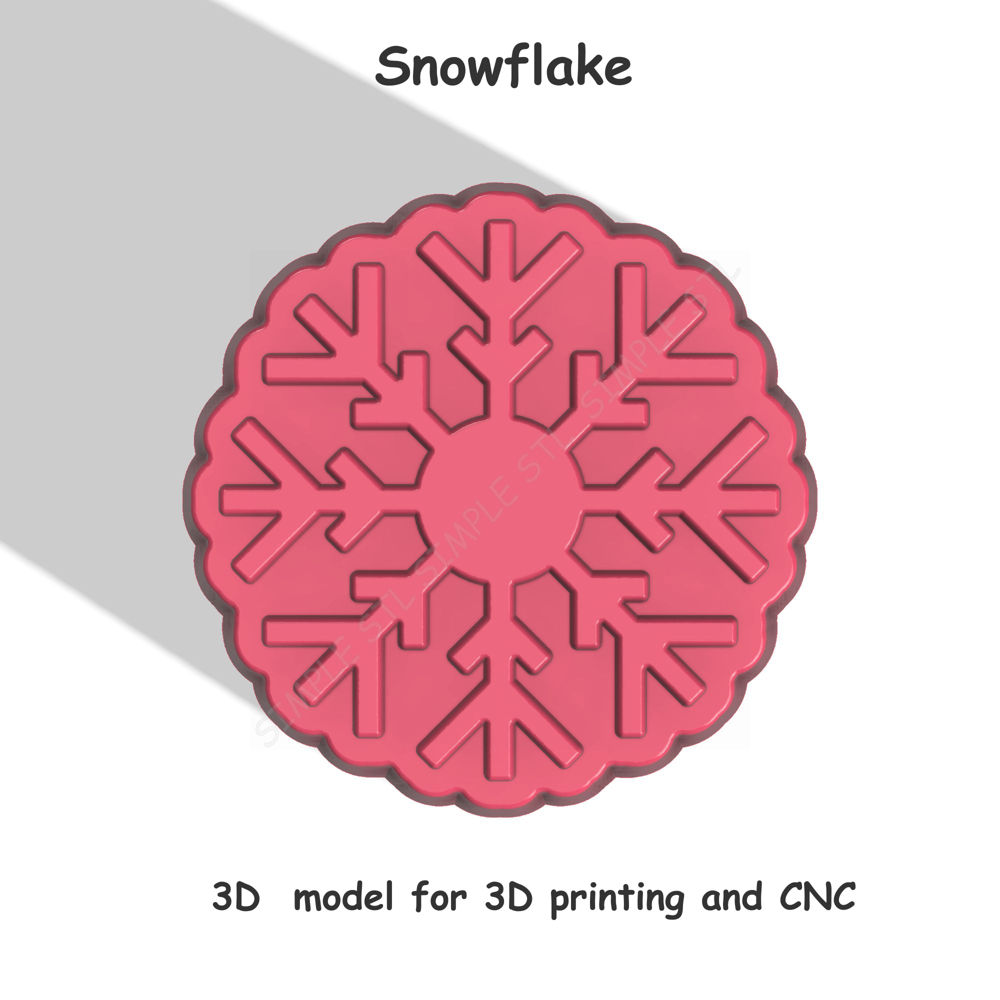 Snowflake stl FILE for vacuum forming and 3D printing 4 | Inspire Uplift