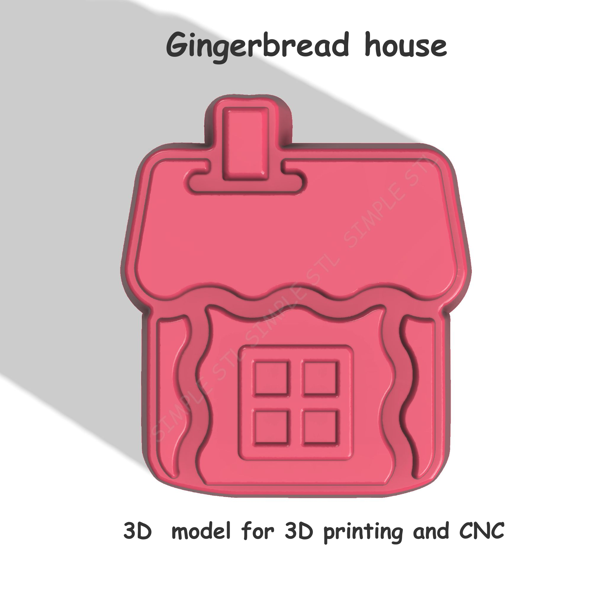 Gingerbread house stl FILE for vacuum forming and 3D printin | Inspire ...