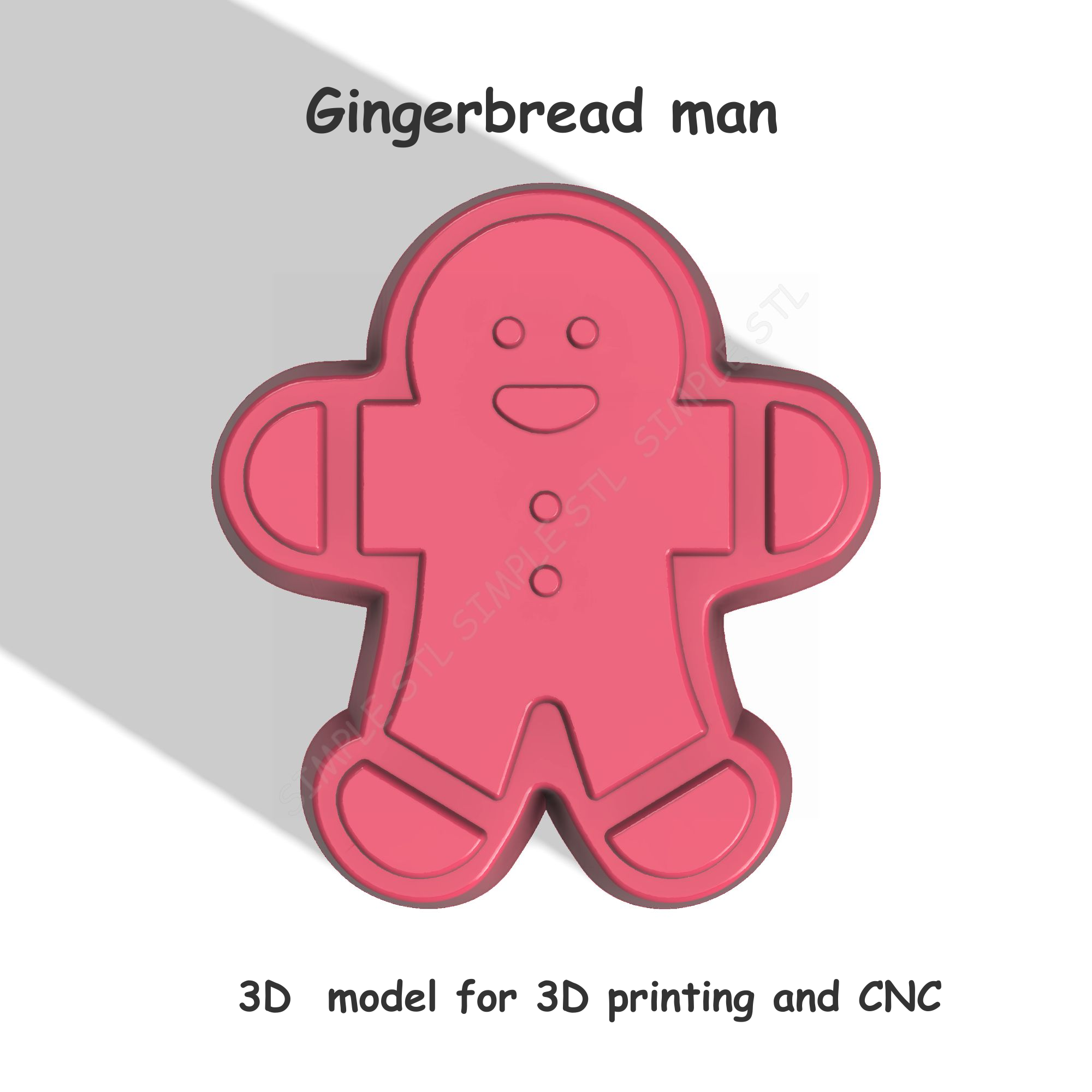 Gingerbread man stl FILE for vacuum forming and 3D printing | Inspire ...