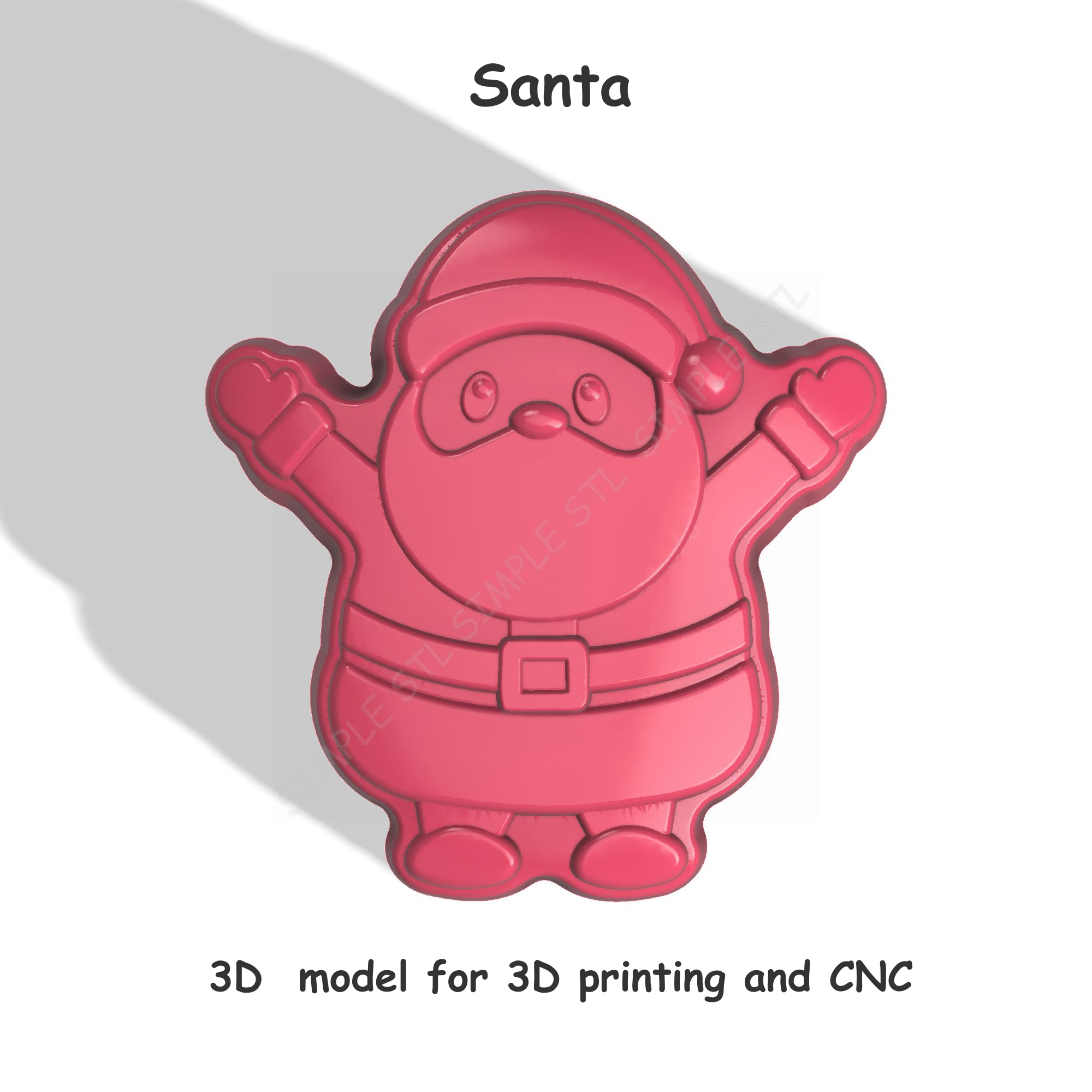 Santa stl FILE for vacuum forming and 3D printing | Inspire Uplift