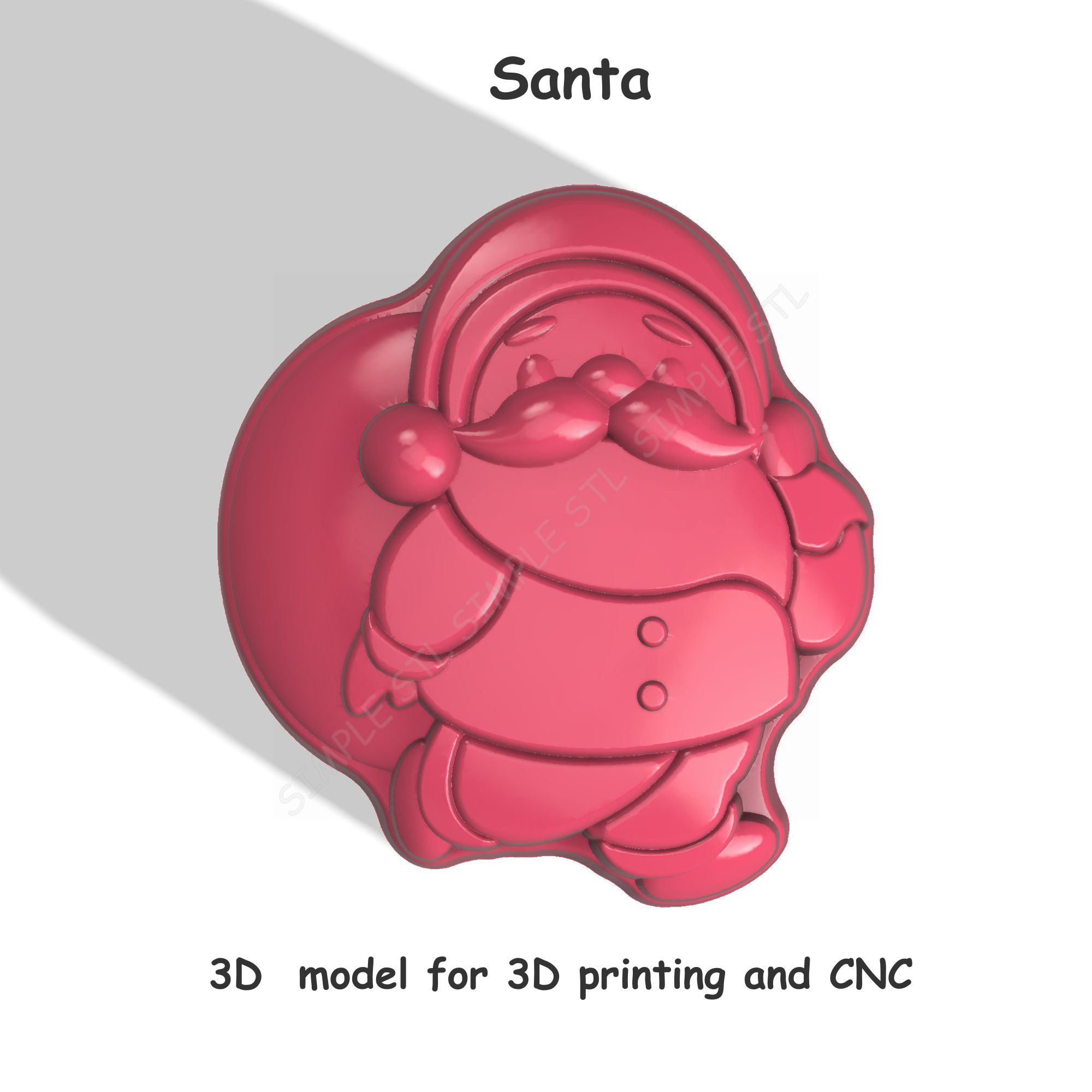 Santa stl FILE for vacuum forming and 3D printing 2 | Inspire Uplift