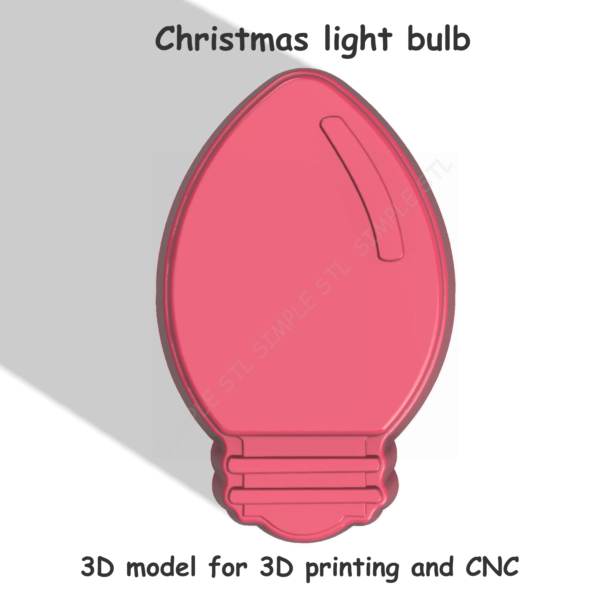 Christmas light bulb stl FILE for vacuum forming and 3D prin | Inspire ...