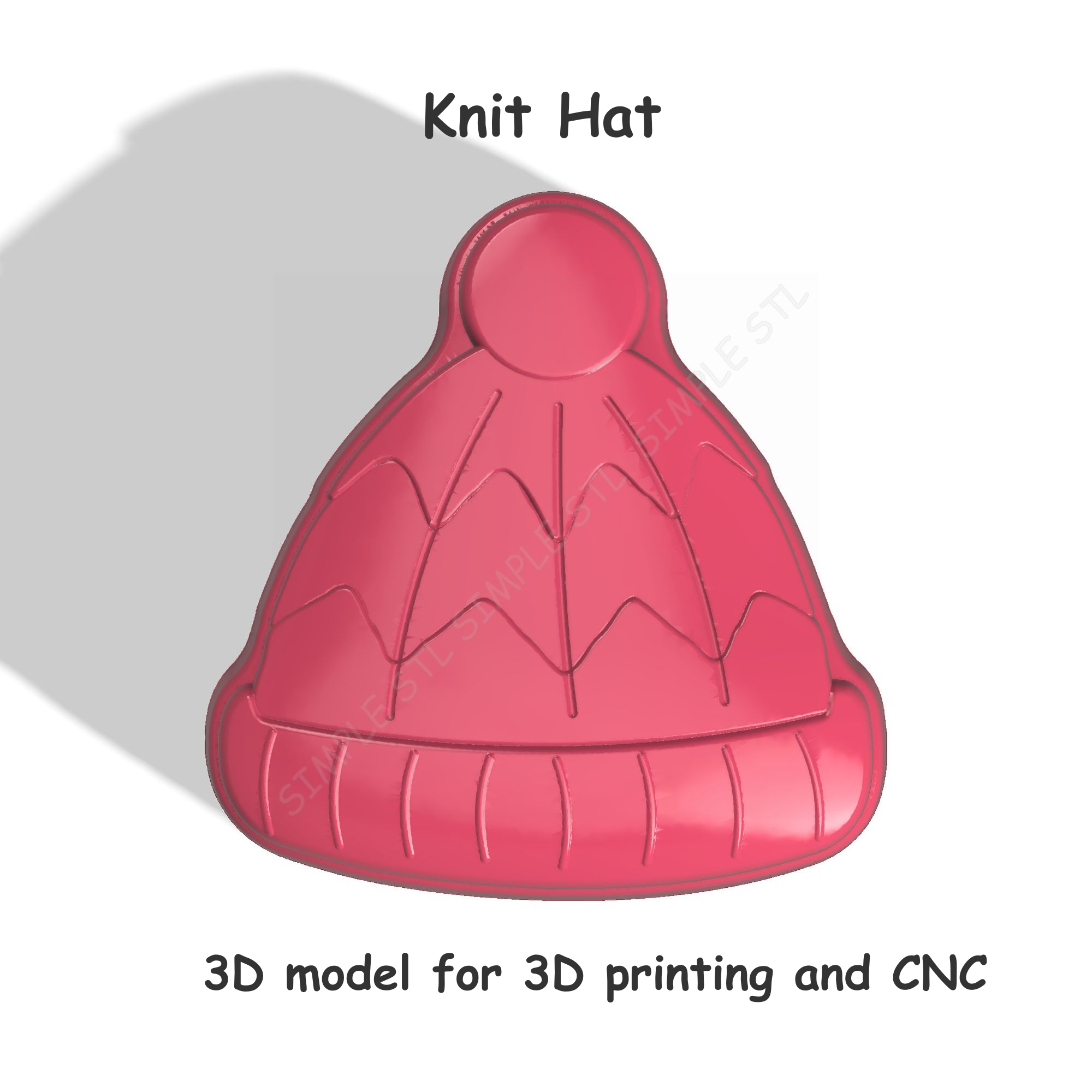 Knit Hat stl FILE for vacuum forming and 3D printing | Inspire Uplift