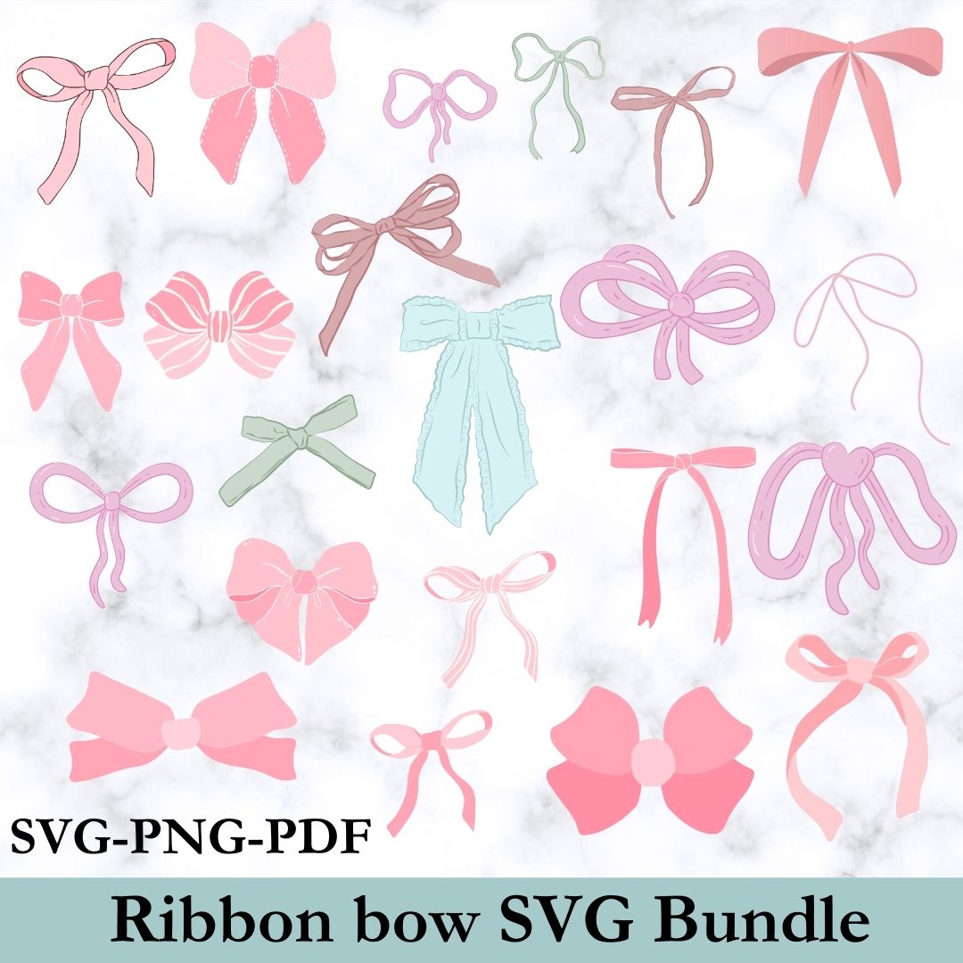Ribbon Bow SVG Bundle, Ribbon SVG, Bow svg, Present Svg, rib | Inspire ...