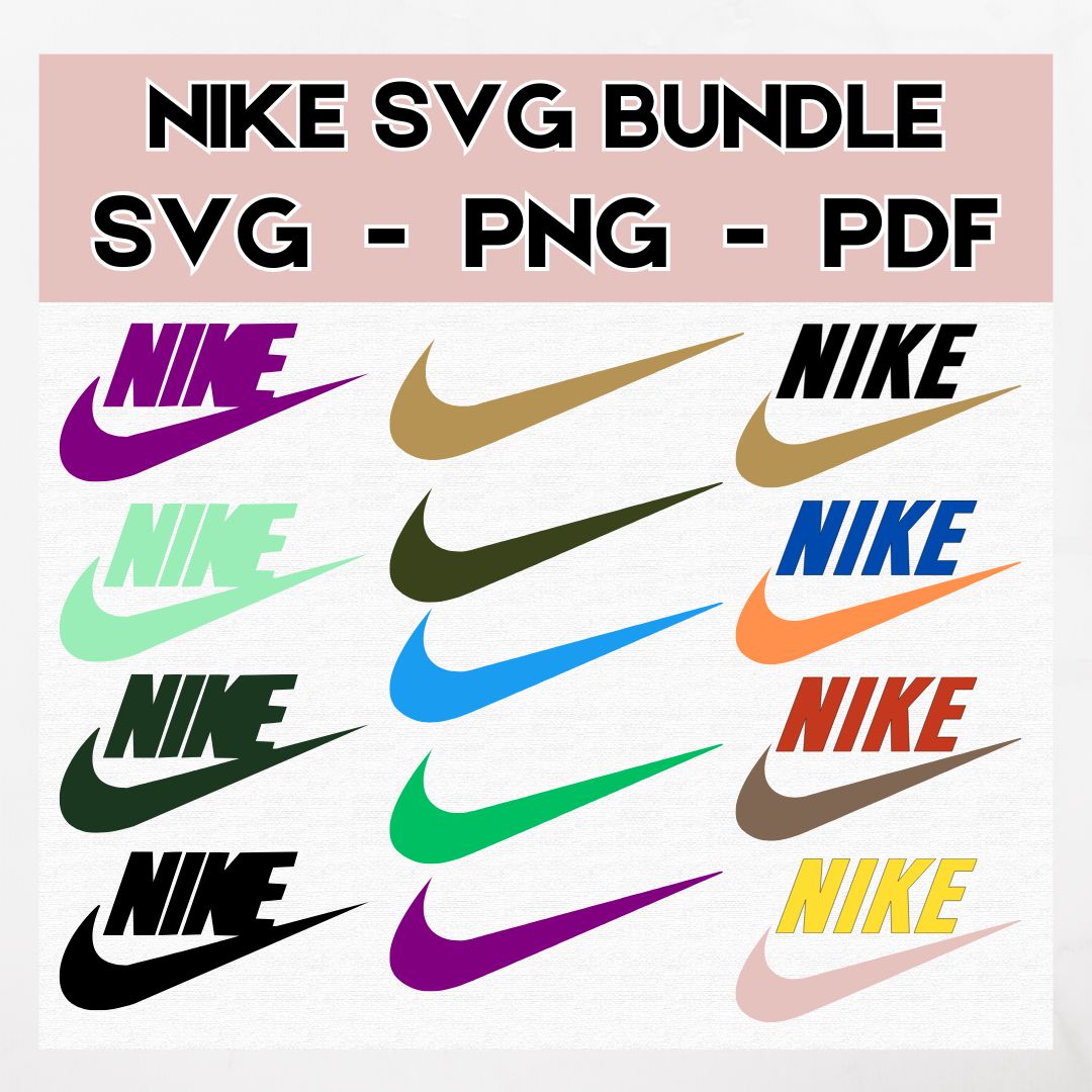Nike Swoosh, Nike Logo SVG Bundle, and Cut digital file. Ins | Inspire ...