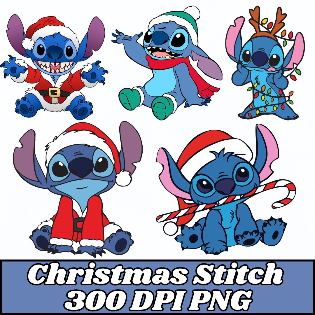 hristmas Stitch PNG Bundle, Cute Stitch Christmas Designs, H | Inspire ...