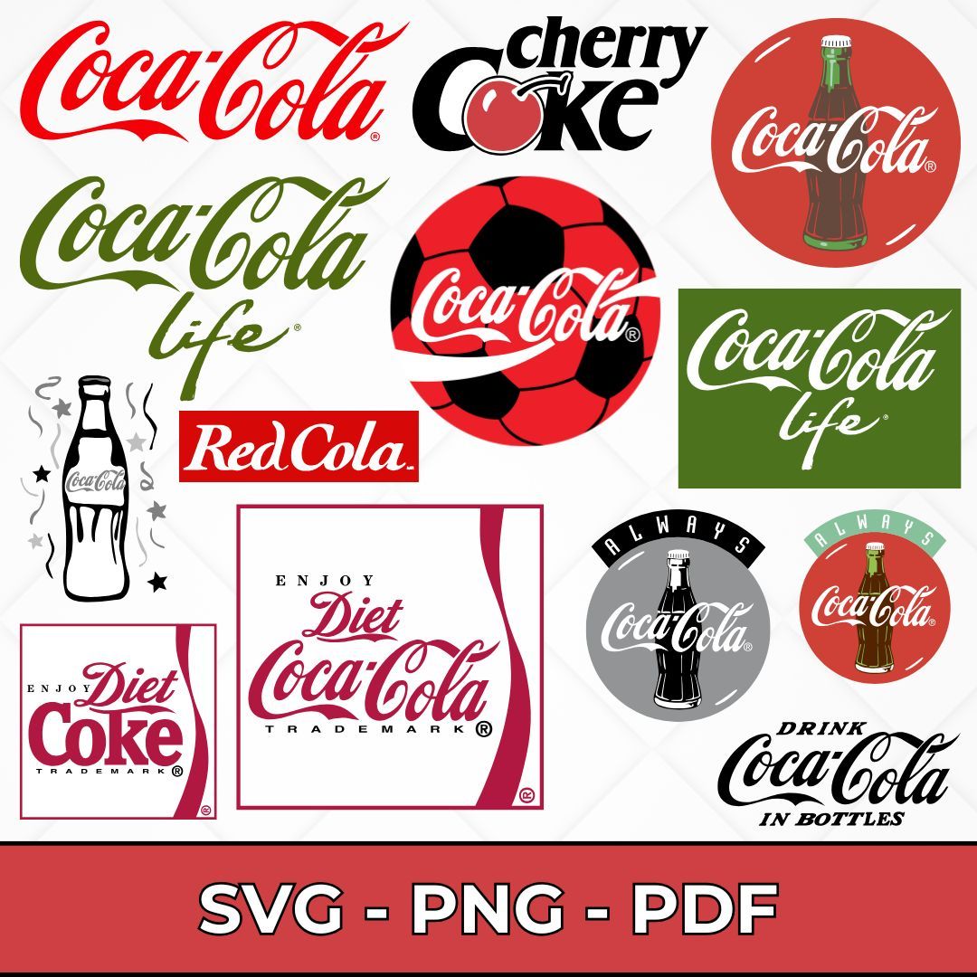 Coca Cola SVG Bundle, Retro Coca Cola PNG, Vintage Soda Logo | Inspire ...