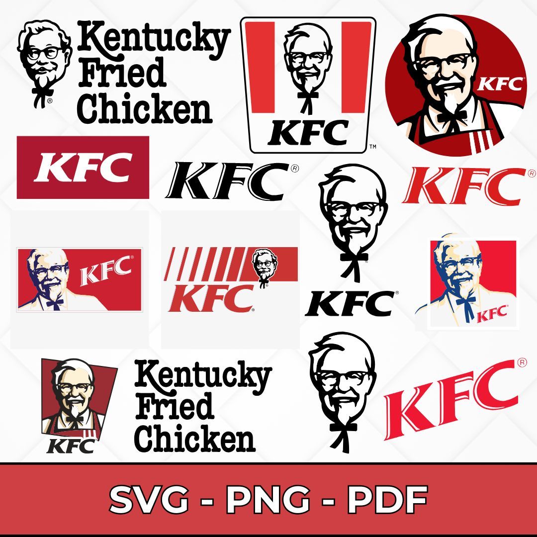 KFC SVG Bundle, Fast Food Logo SVG, Fried Chicken PNG, Colon | Inspire ...