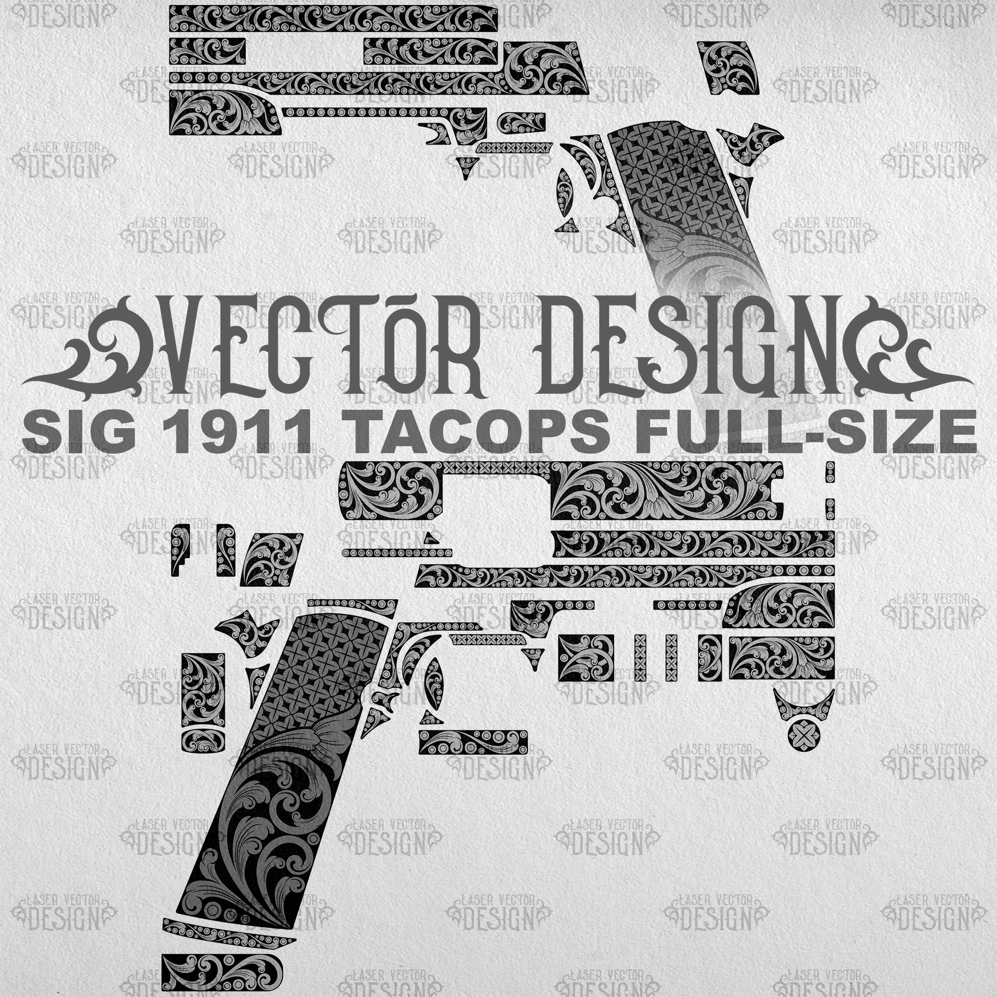 VECTOR DESIGN SIG 1911 TACOPS FULL-SIZE Scrollwork | Inspire Uplift