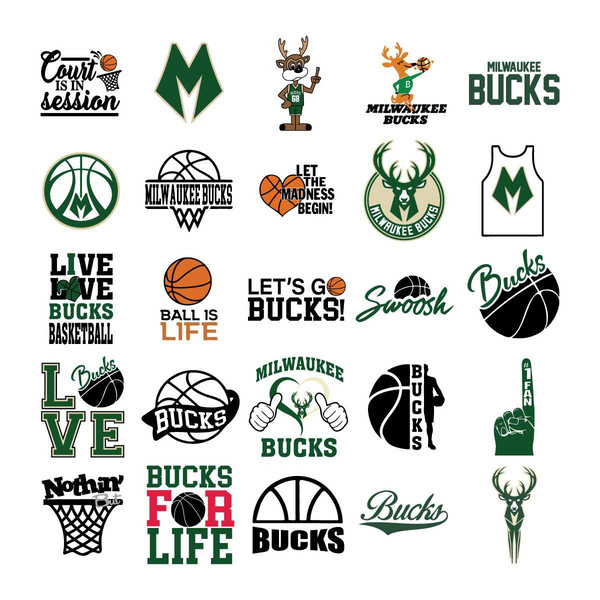 Milwaukee Bucks Bundle SVG, Milwaukee Bucks SVG, NBA Bundle | Inspire ...