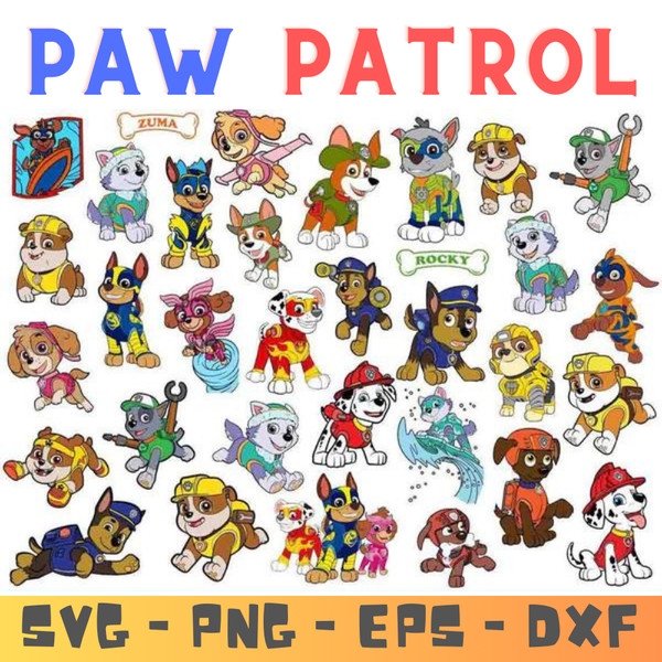 Disney Paw Patrol SVG, Paw Patrol Bundle Svg , Paw Patrol Fo | Inspire ...