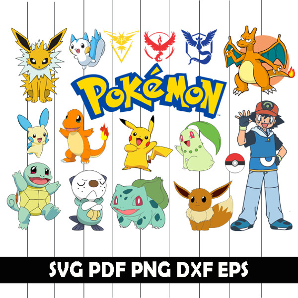 Pokemon Clipart, Pokemon Svg, Pokemon Svg Bundle, Pokemon pn | Inspire ...