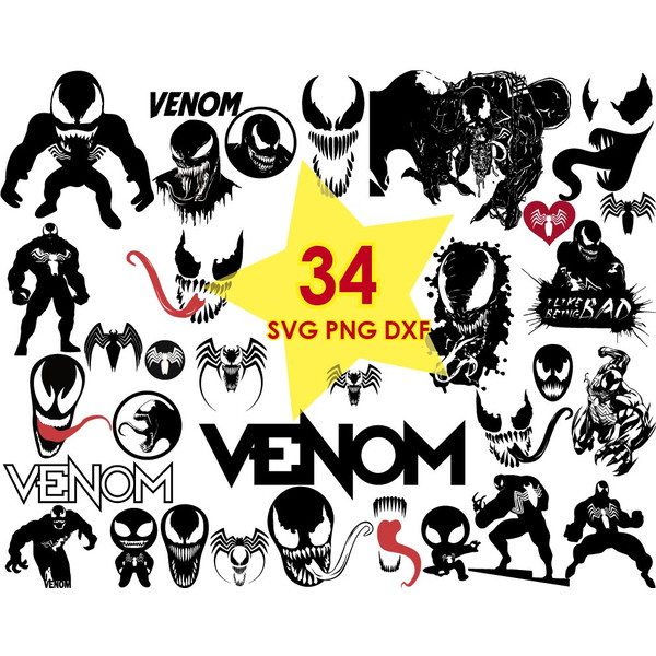 Venom Svg Files, Venom Png File, Vector Png Images, SVG Cut | Inspire ...
