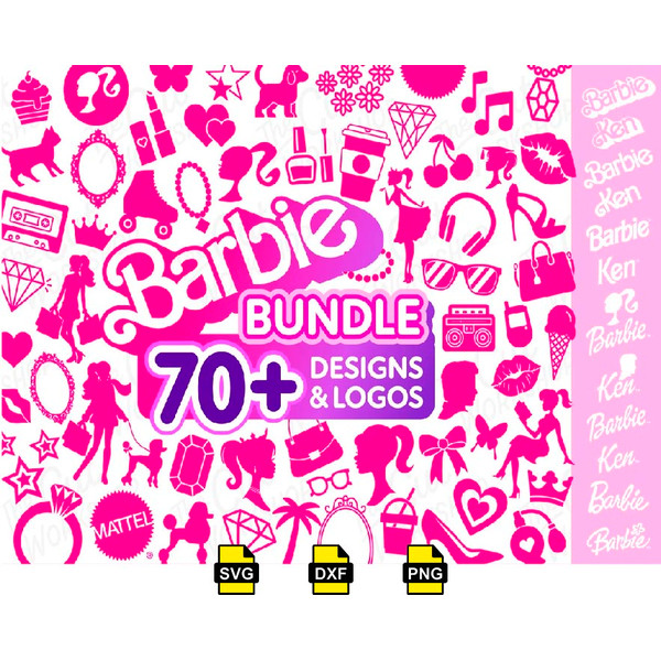 Barbie Bundle SVG, Barbie Vector, Barbie Logo, Barbie Birthd | Inspire ...