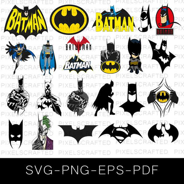 Batman SVG Bundle, Batman PNG, the Batman Logo PNG, Batman C | Inspire ...