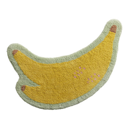 Yellow And Light Blue Gone Bananas Shaped Bath Mat | Inspire Uplift