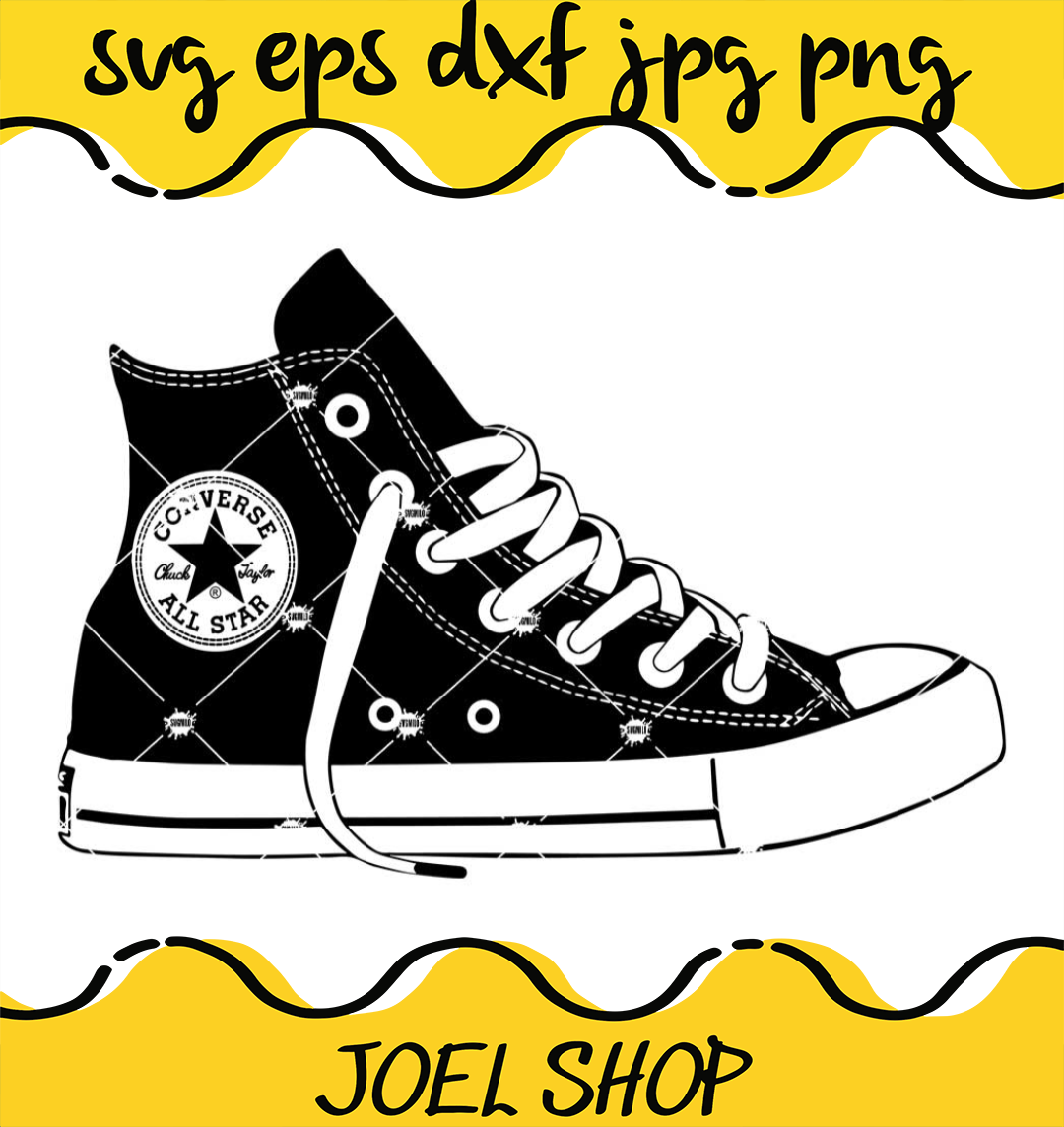 Badass Converse Svg, Sneaker Svg, Dress Svg - Inspire Uplift
