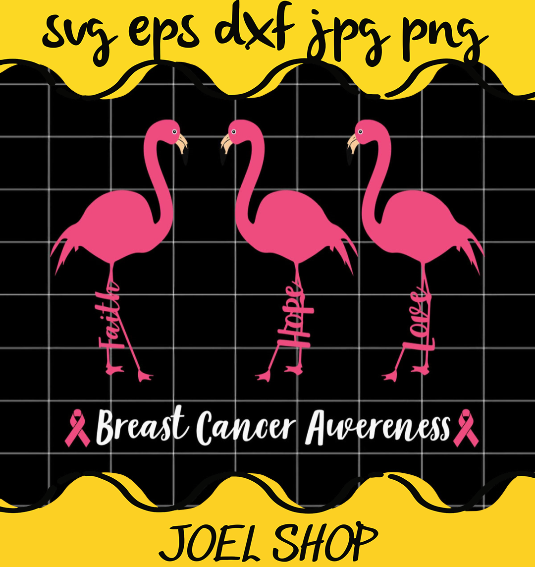 Breast Cancer Awareness Flamingo Hope Love Premium quality S | Inspire ...