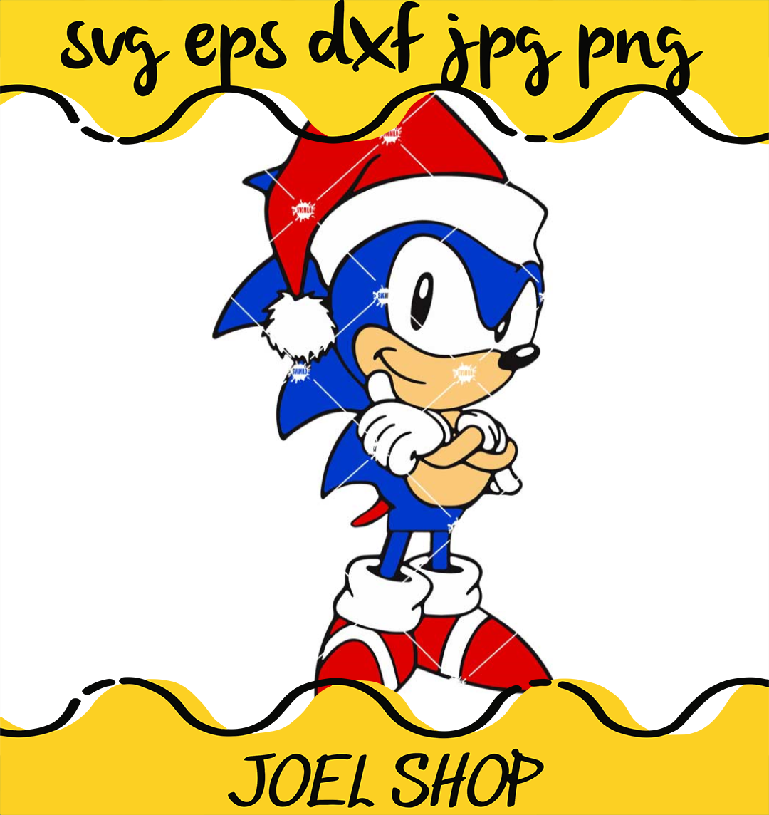 Sonic Christmas Svg Sonic Svg Xmas Svg | Inspire Uplift