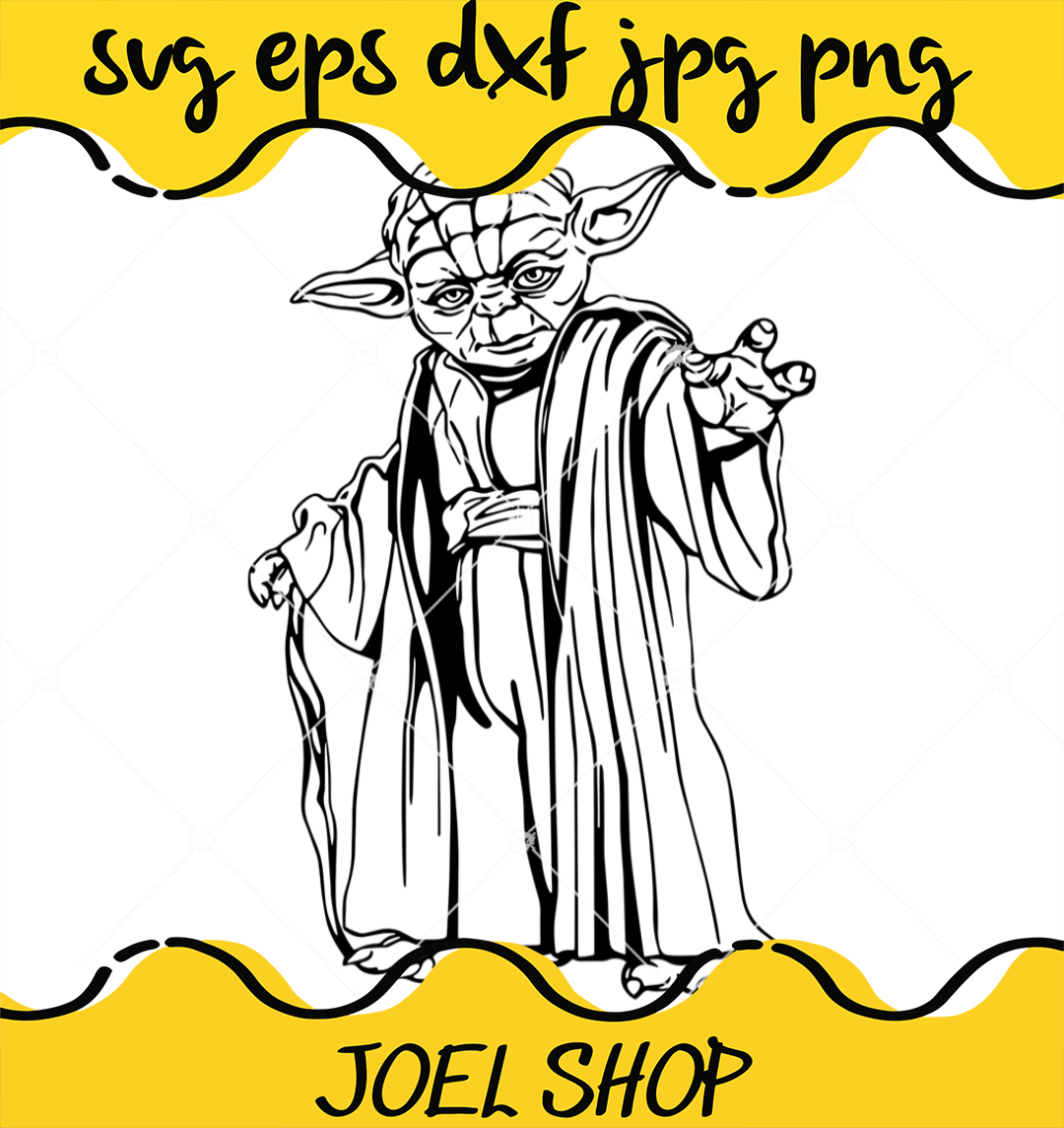 Yoda SVG, Star Wars Yoda SVG PNG EPS DXF Cricut Silhouette | Inspire Uplift