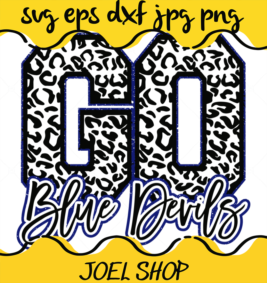 Go Blue Devils Leopard Svg, Leopard Svg, Go Blue Devils Svg - Inspire Uplift