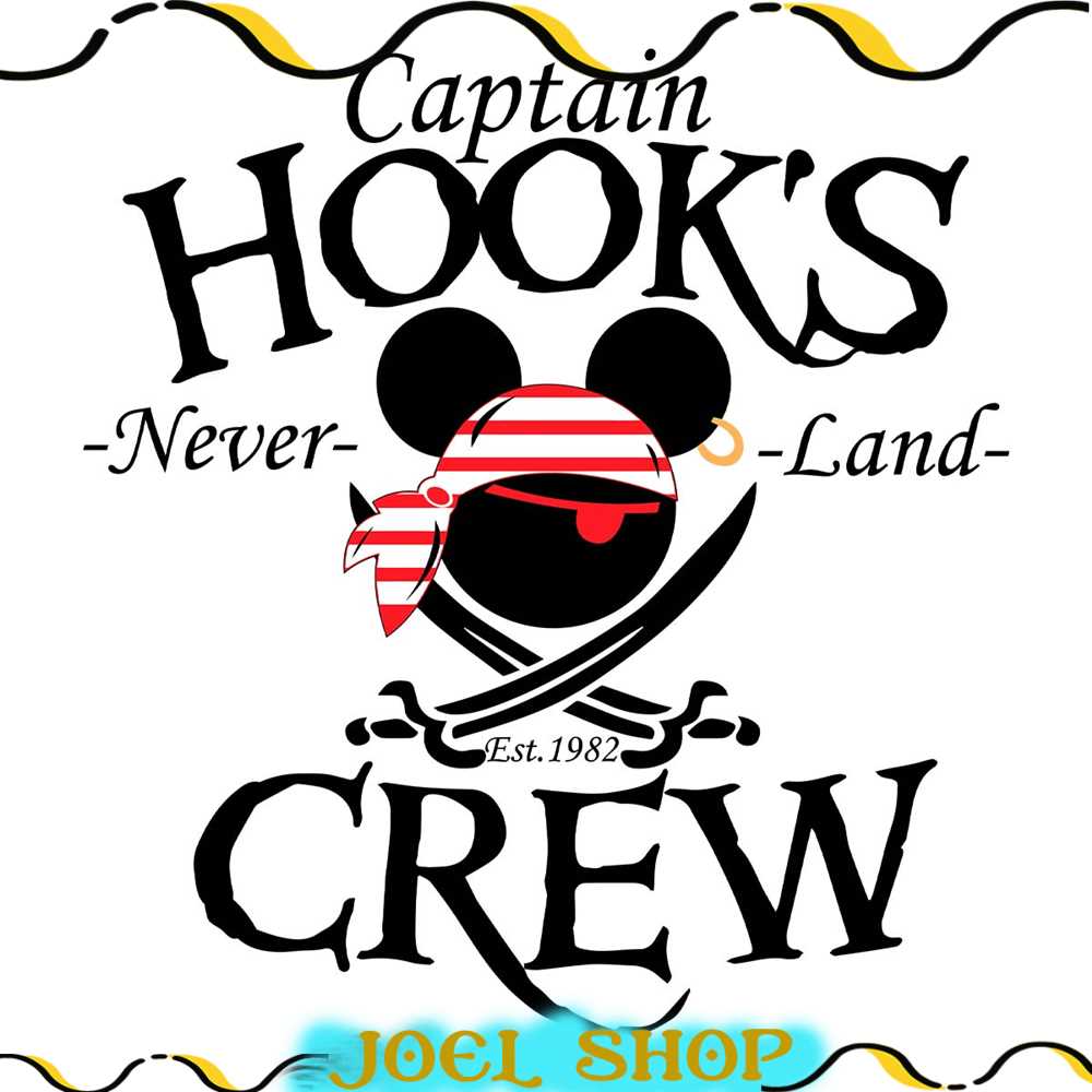 Mickey Captain Hooks Crew SVG | Inspire Uplift