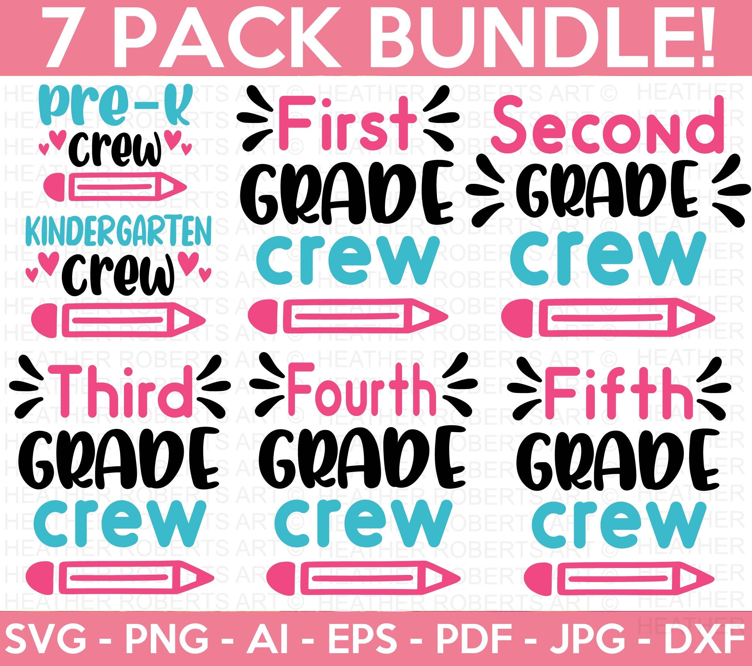 Back to School SVG Bundle, Hello School SVG, Grade Level Cre | Inspire ...