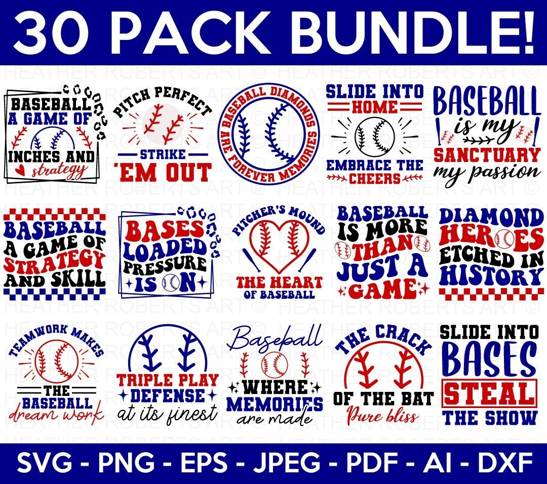 Baseball SVG Bundle, Baseball SVG, Baseball Shirt SVG, Baseb | Inspire ...