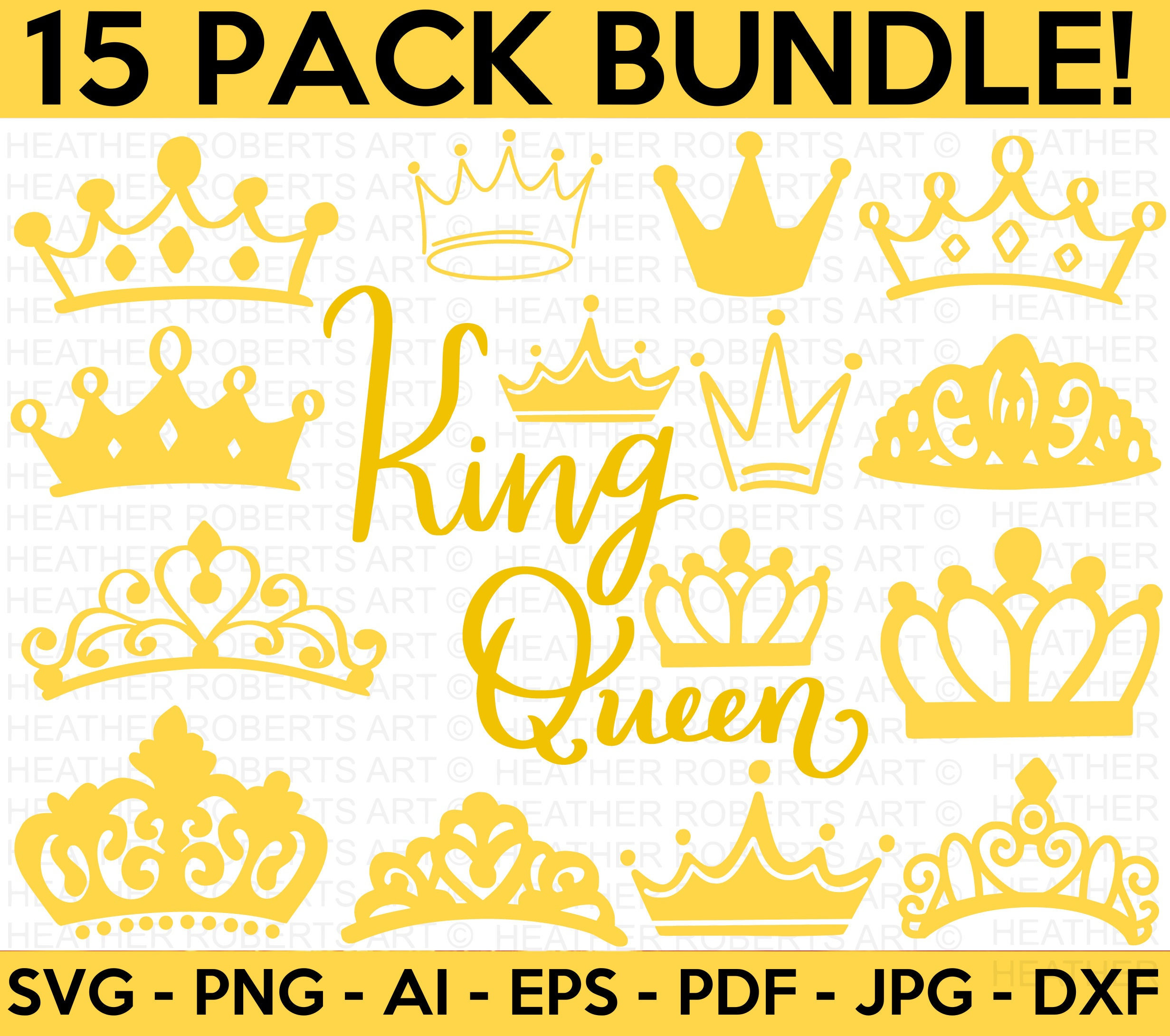 Crown SVG Bundle, Crown Svg, Tiara Svg, Queen Tiara Svg, Pri | Inspire ...