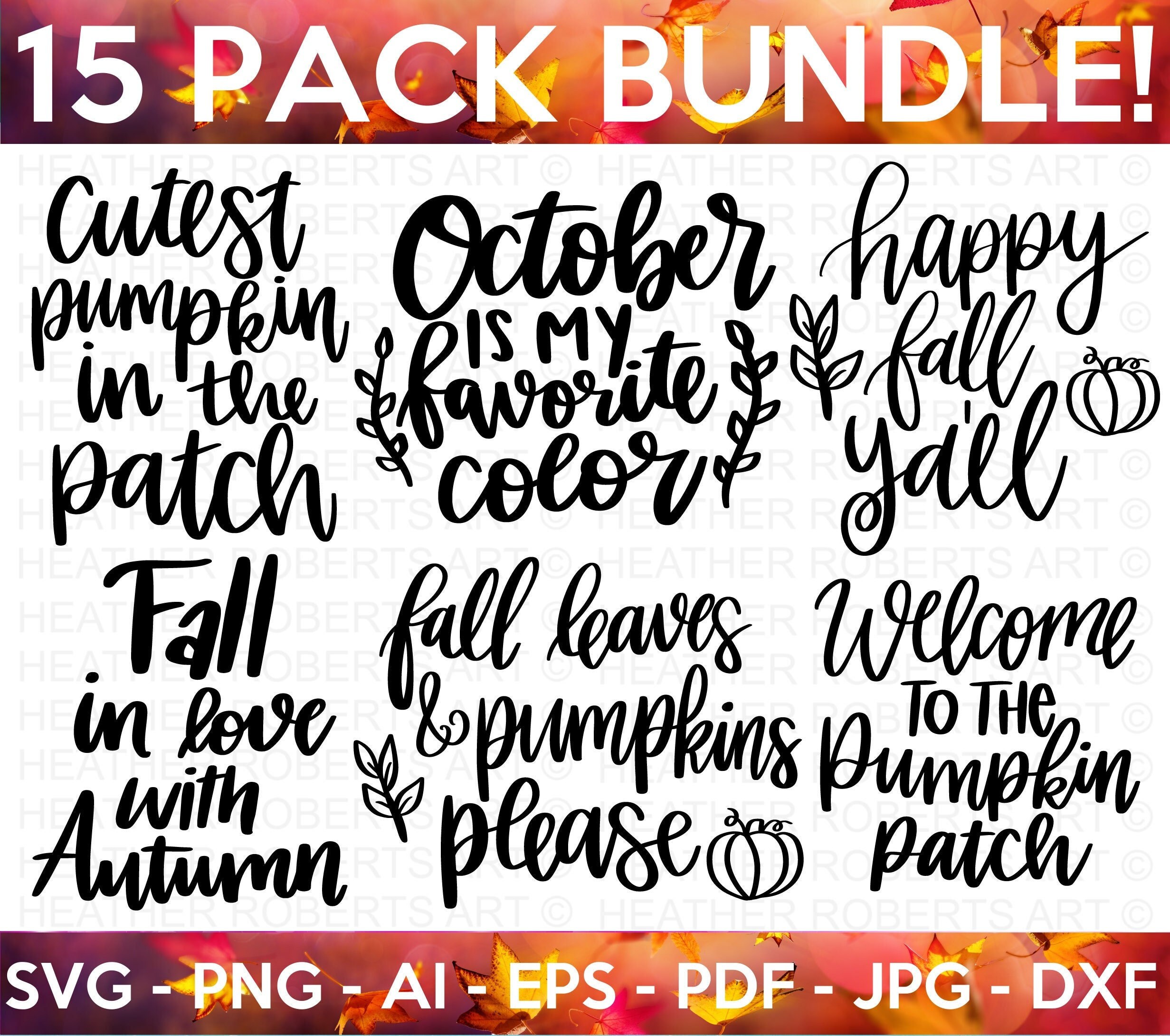 Fall SVG Bundle, Fall SVG, Autumn Svg, Thanksgiving Svg, Fal | Inspire ...