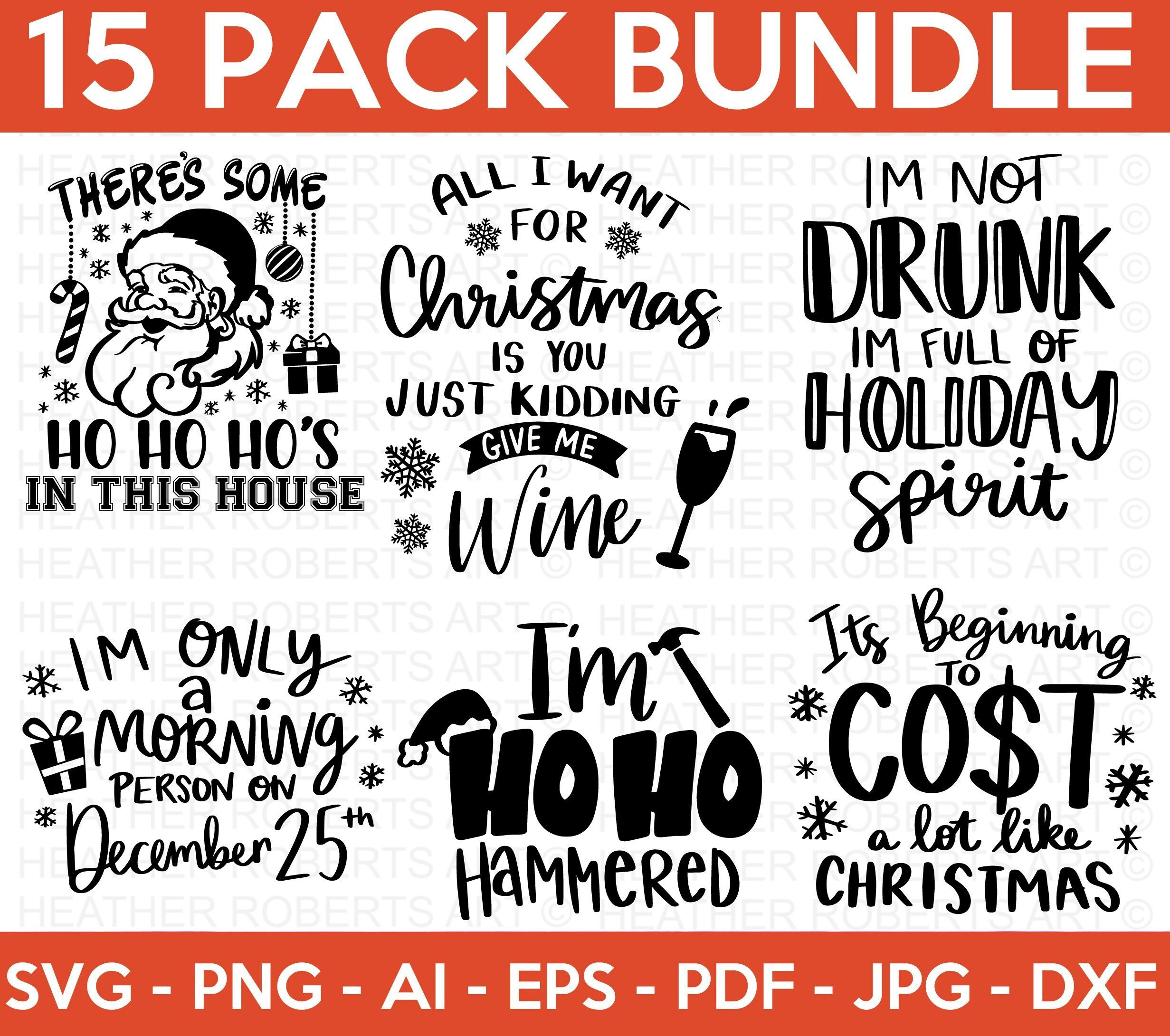 Funny Christmas SVG Bundle, Naughty Svg, Adult Christmas SVG | Inspire ...
