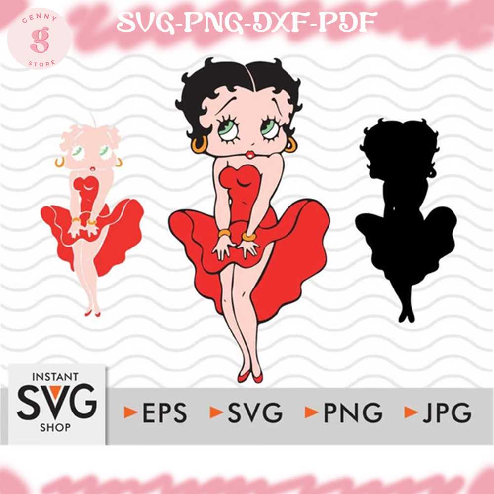 Betty Boop SVG, Easy Cut, Layered By Color, Betty Boop Png, | Inspire ...