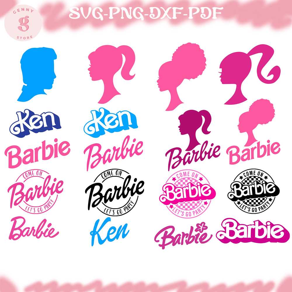 Barbie Doll svg, Barbie 19 Svg Bundle, Doll Svg, Barbie head | Inspire ...