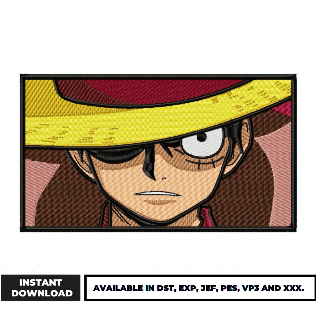 New Luffy Eyes Design - One Piece - Embroidery design | Inspire Uplift