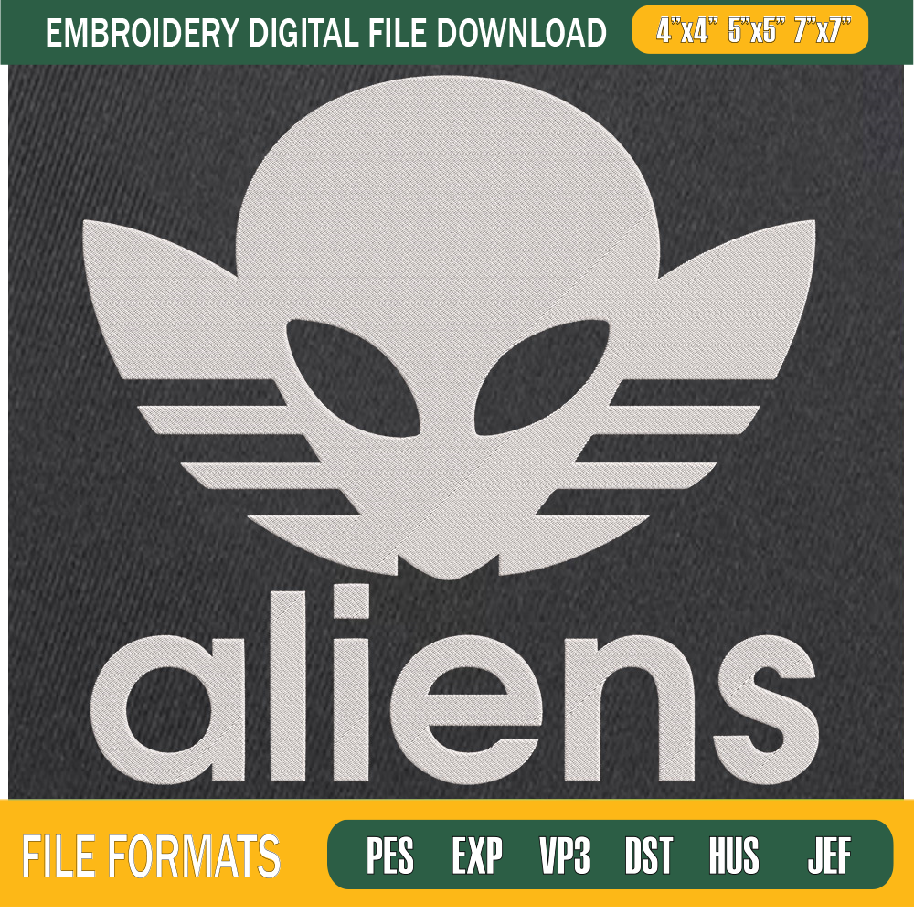 Aliens Adidas Embroidery Designs, Adidas Machine Embroidery | Inspire ...