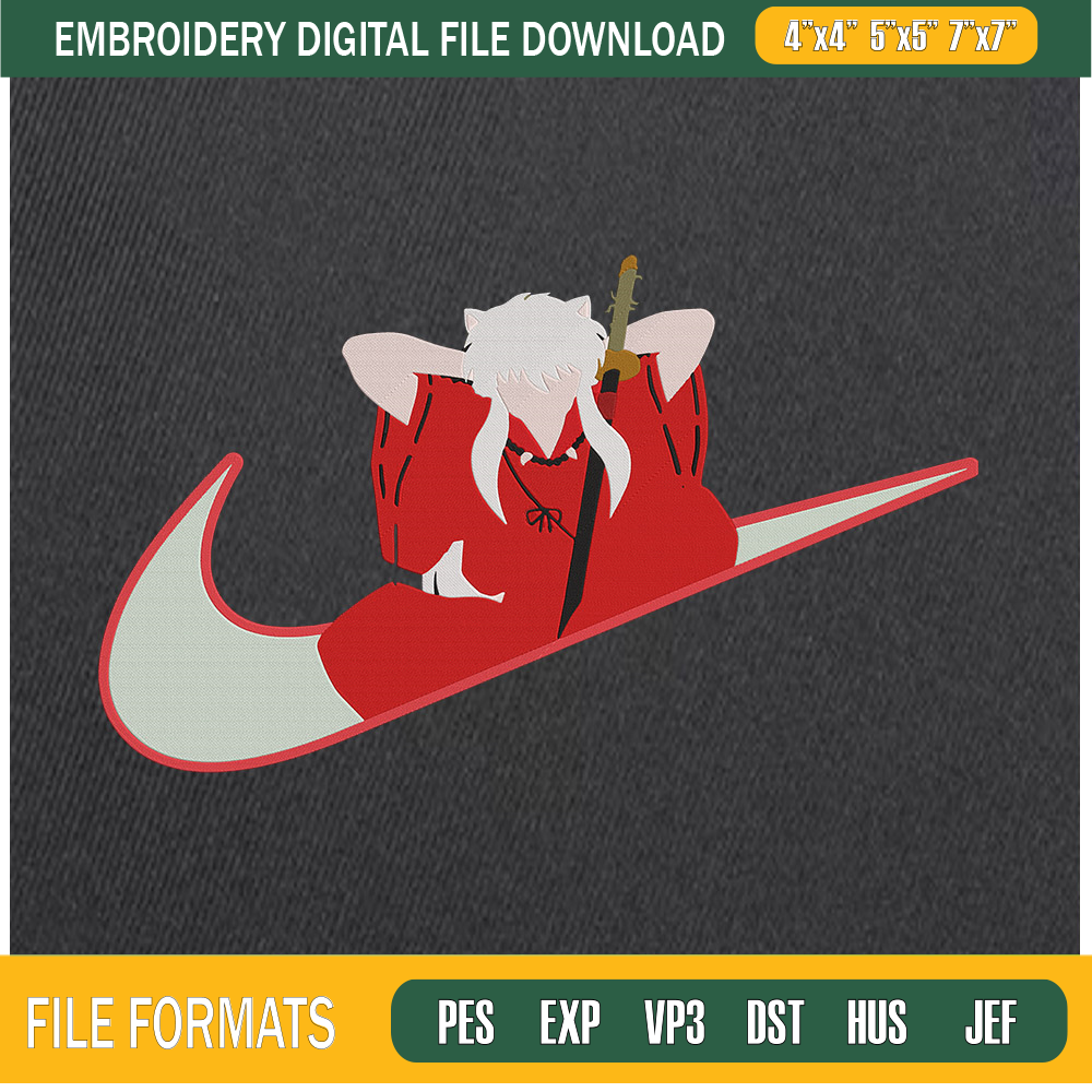 Anime Nike With InuYasha Embroidery Designs, InuYasha Machin - Inspire ...