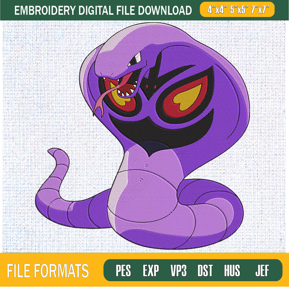 Arbok Pokemon Embroidery Designs, Pokemon Machine Embroidery - Inspire ...