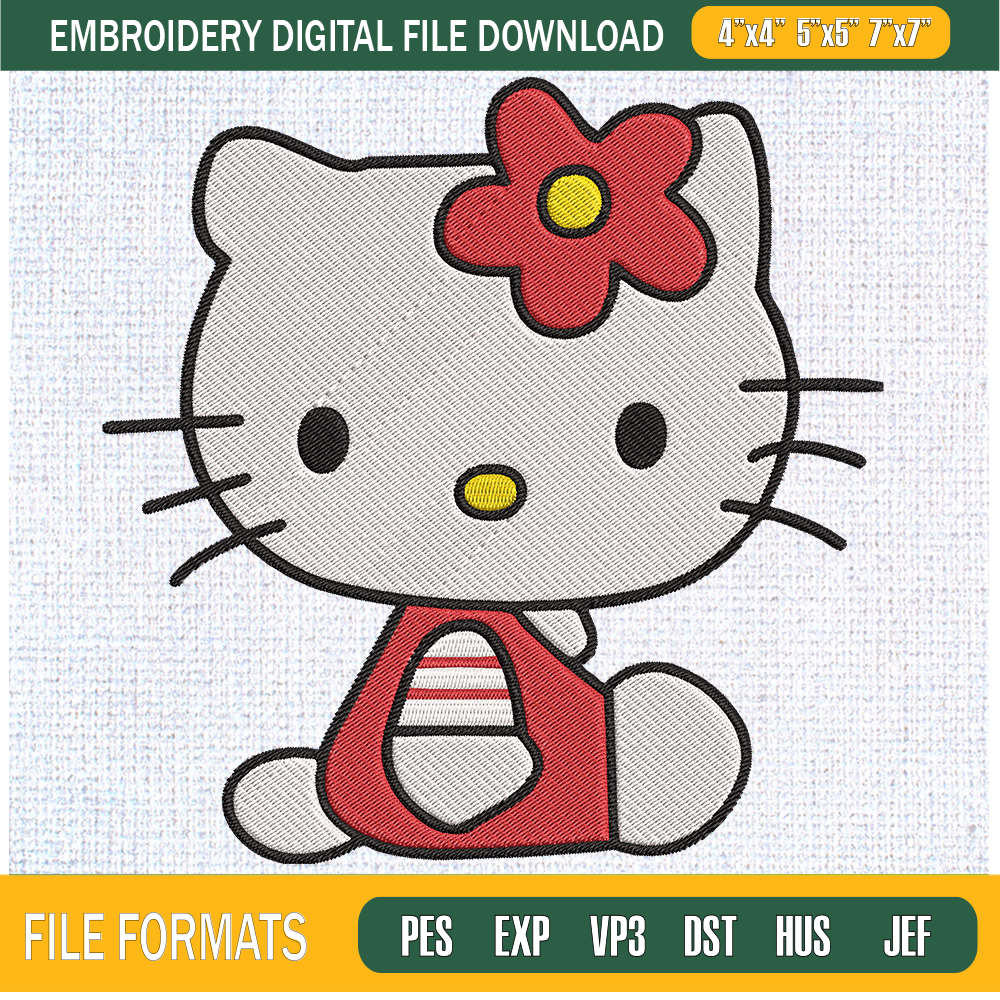 Baby Kitty Cat Embroidery Designs, Hello Kitty Machine Embro - Inspire ...