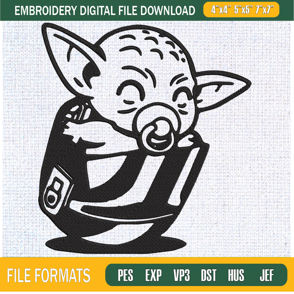 Baby Yoda Funny Embroidery Designs, Star Wars Machine Embroi | Inspire ...