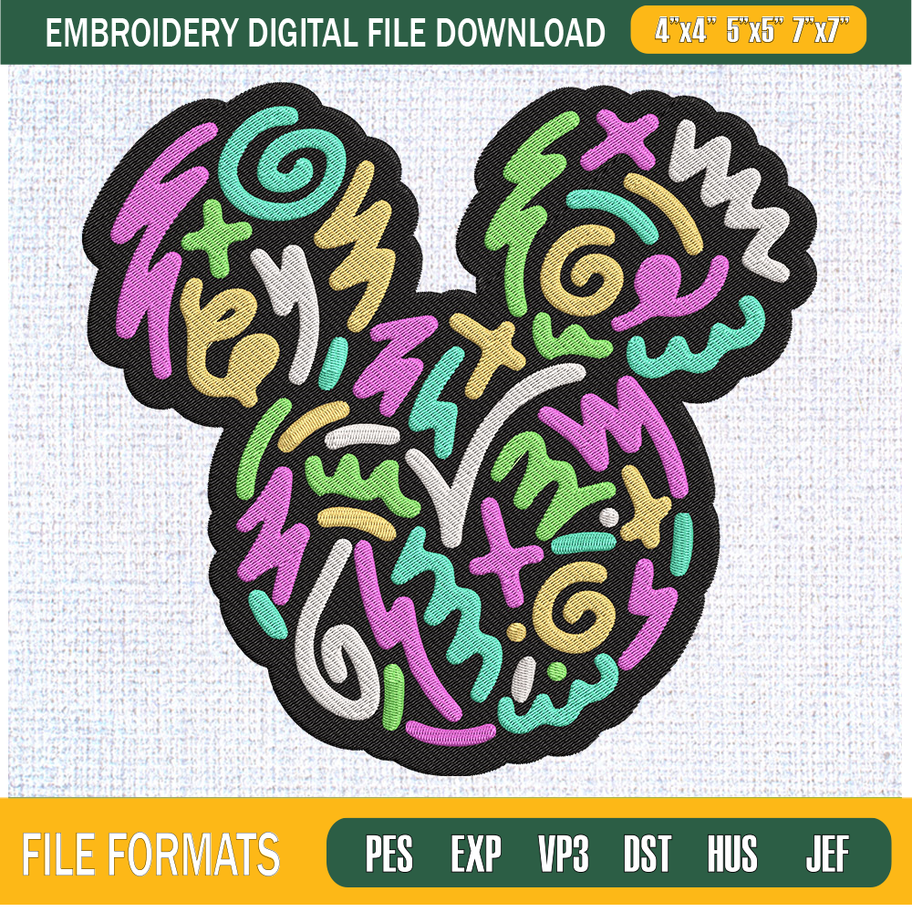 Color Mickey Embroidery Designs, Disney Mickey Machine Embro | Inspire ...